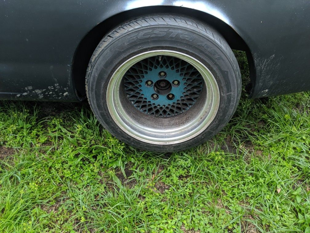 Enkei 92 mesh staggered rims 5x114.3 15x8 and 15x10 -29 offset damage ...