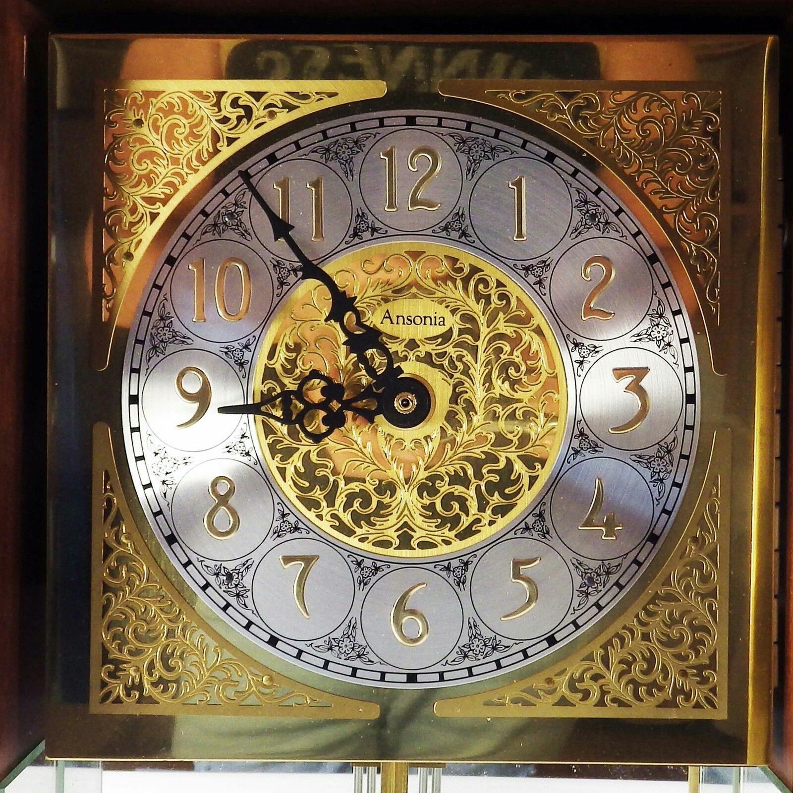 Ansonia Gold Medallion Wall Clock Model No. 1166 C Quarterly Hour Chime ...