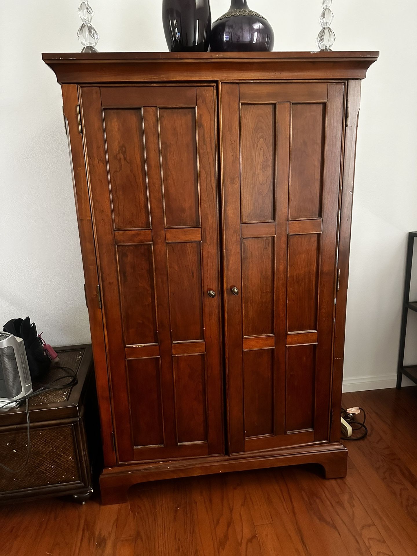 Solid Wood Computer Tv Entertainment Armoire High Quality for Sale in ...