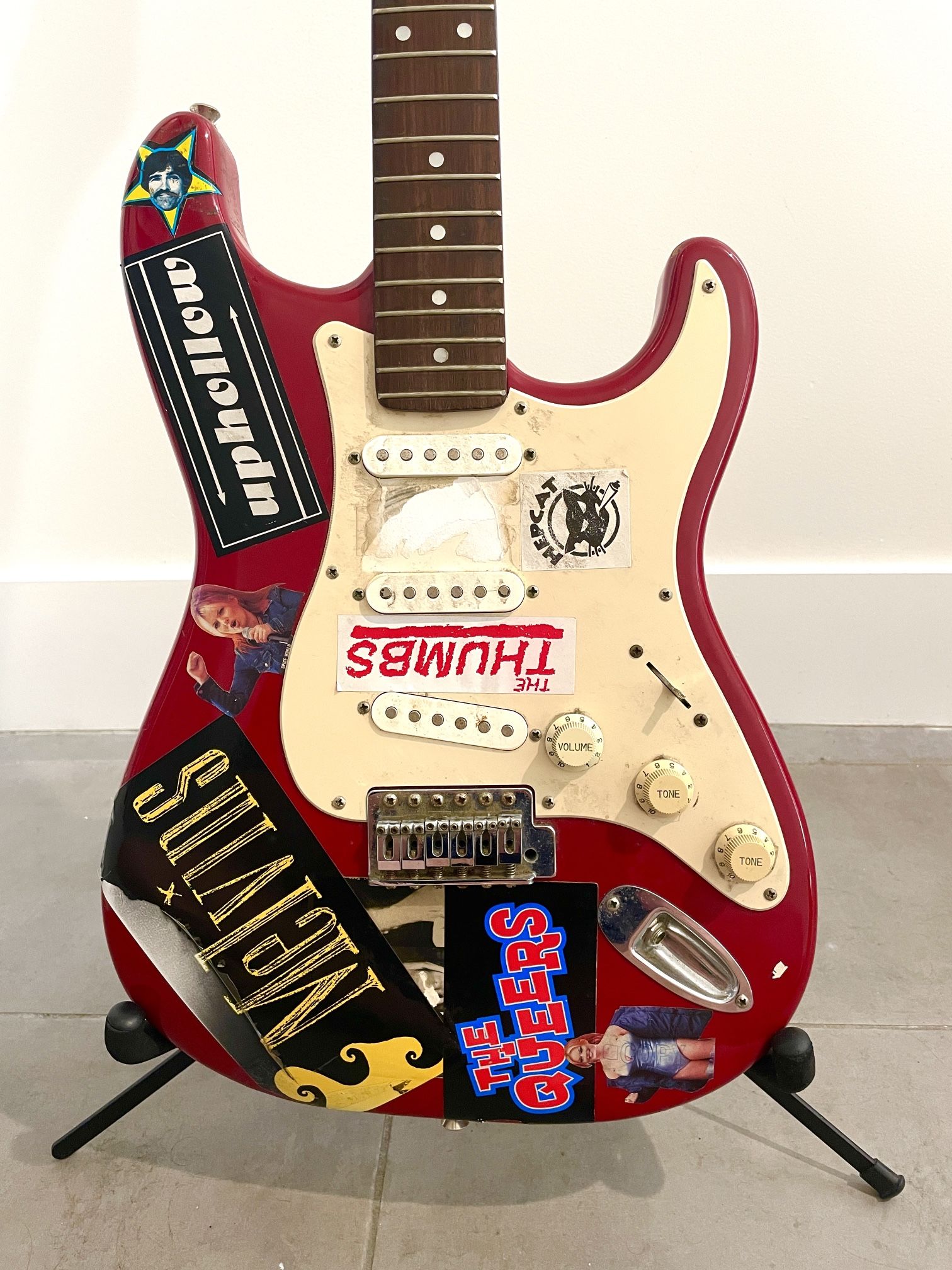 Fender Stratocaster Red Punk Rock Guitar for Sale in Los Angeles, CA ...