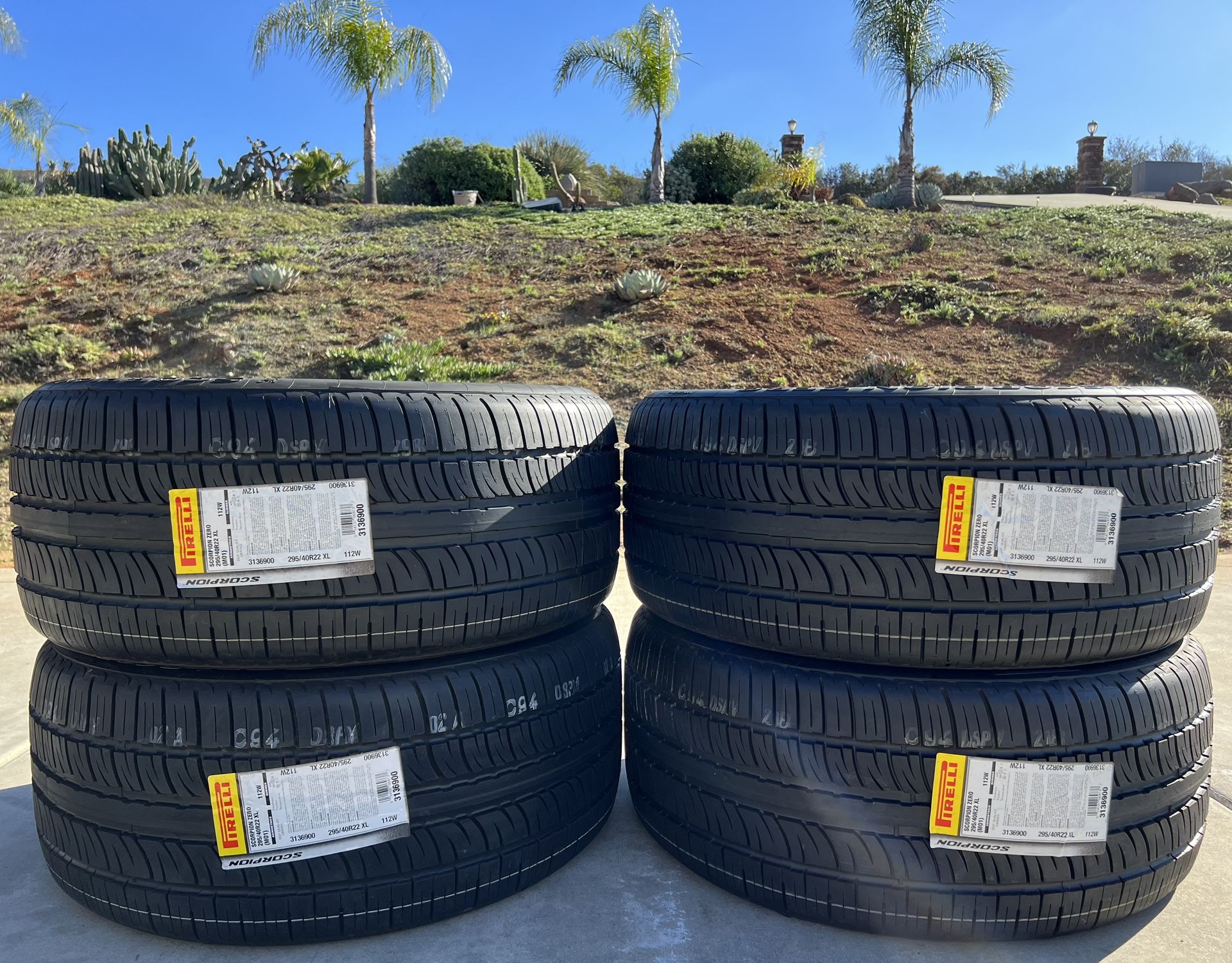 BRAND NEW 295/40R22 Pirelli Scorpion Zero Tires 295-40-22 295 40 22 ...