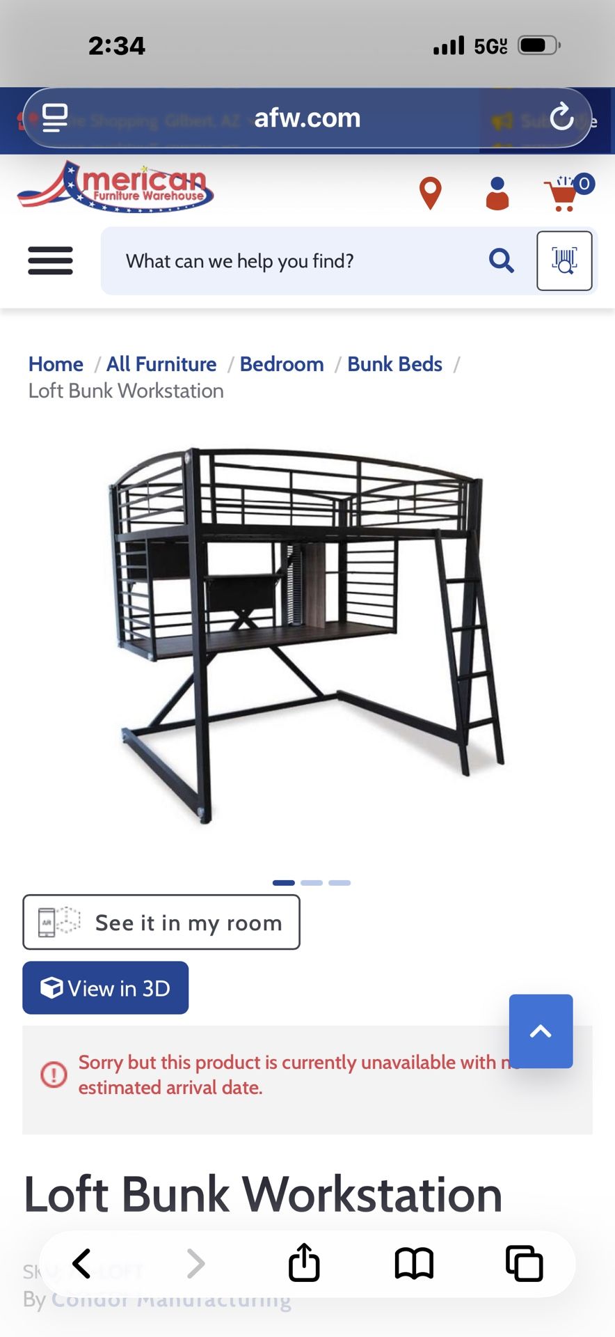 Loft Bed With Desk for Sale in Gilbert, AZ - OfferUp