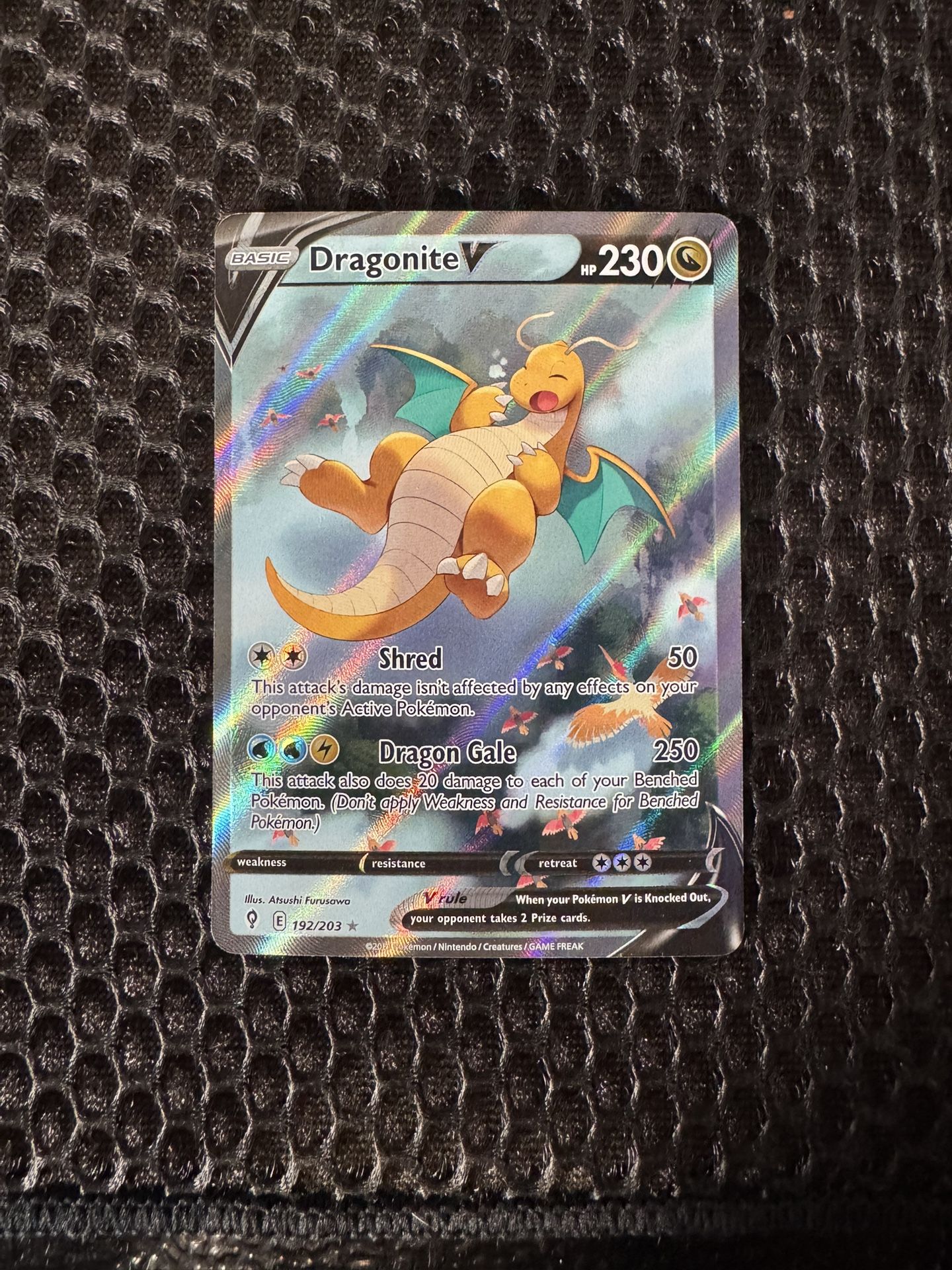 Dragonite V 192/203 Alternate Full Art Evolving Skies Pokémon Card for ...