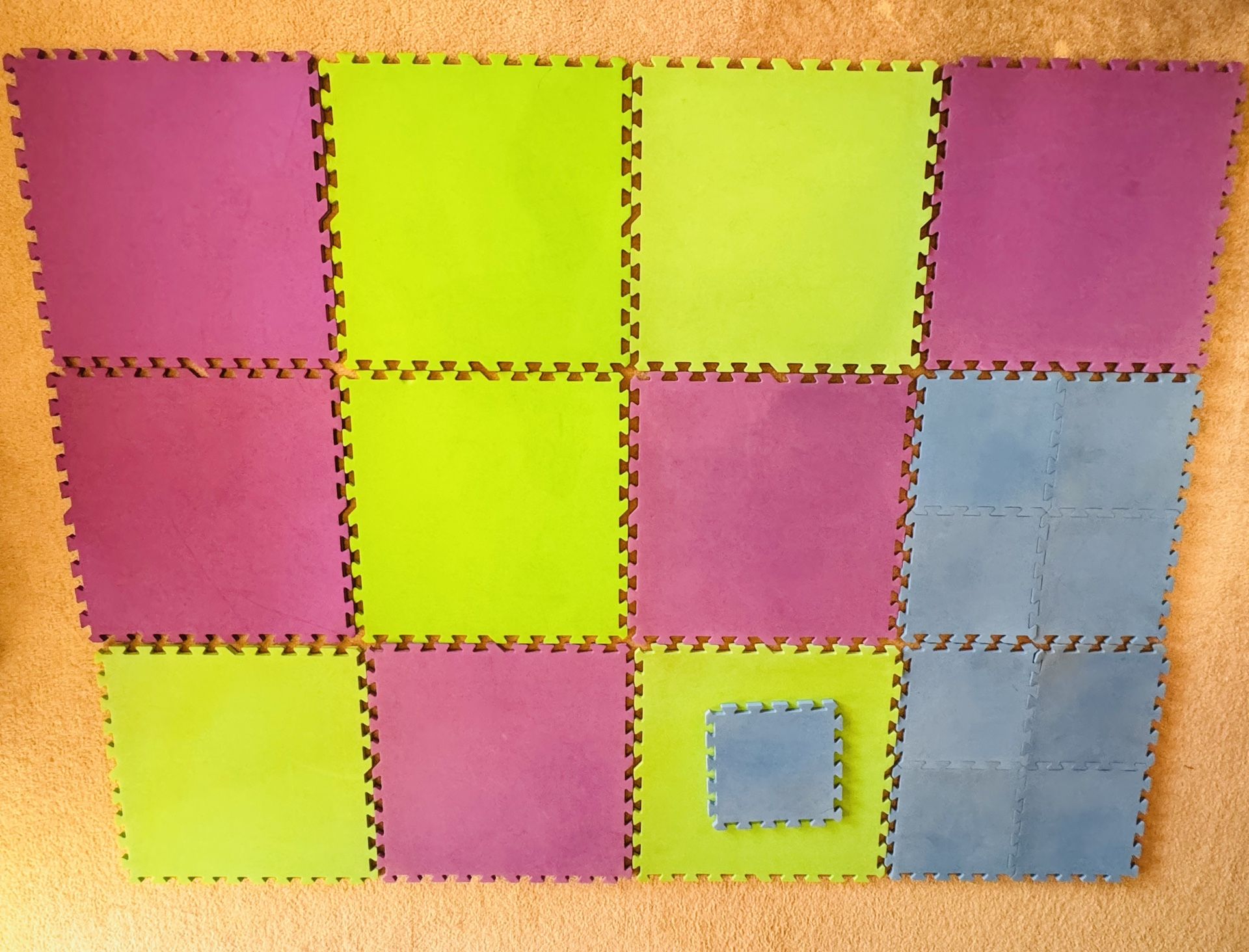 19 foam thicker tile mats baby crawl gymnastics tumble padding purple ...