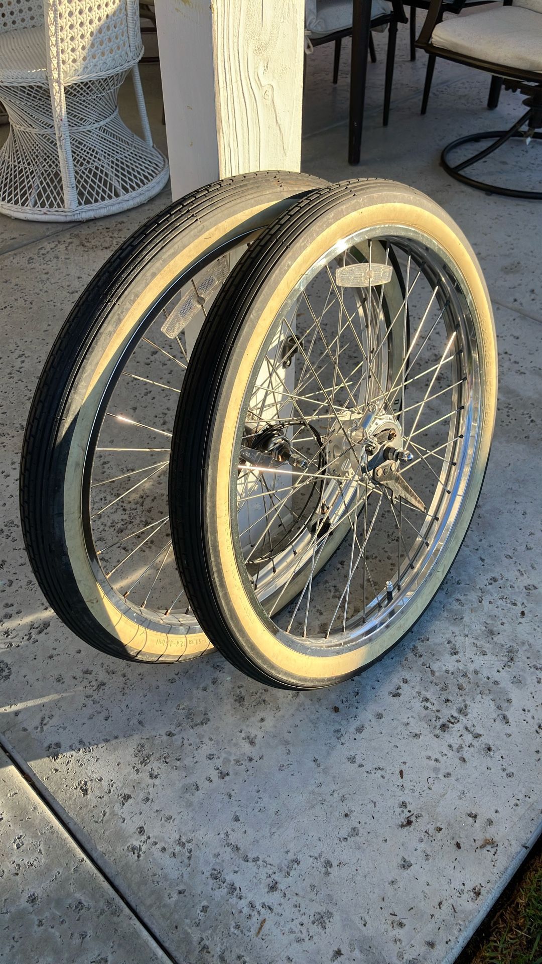 Rare, 26” Polished Aluminum Felt 3” Wide Wheels, Drum Front Brake W ...