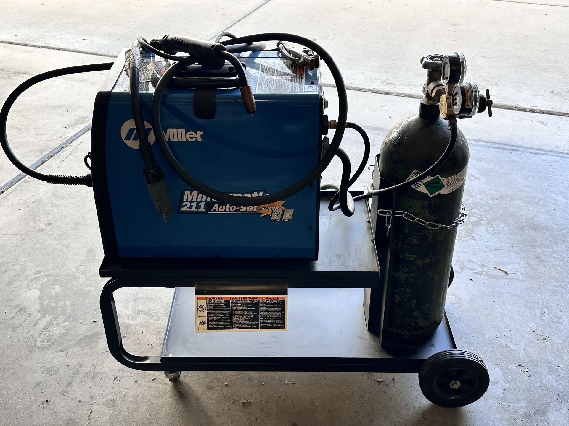 Millermatic 211 Auto-Set with MVP MIG Welder + Cart for Sale in Phoenix ...