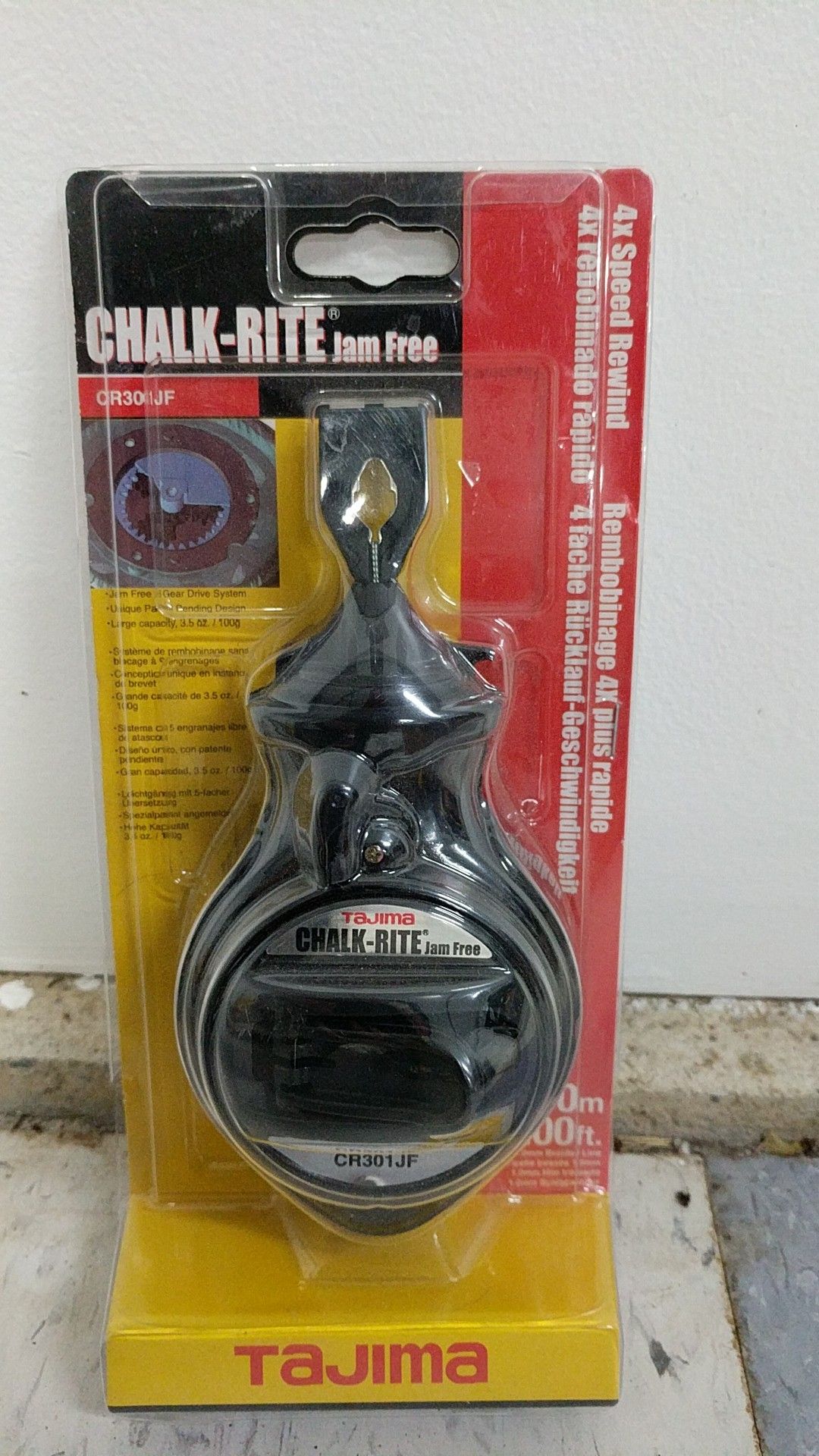 TAJIMA Chalk Box - Chalk-Rite Jam Free Snap-Line with Extra Bold 1mm ...