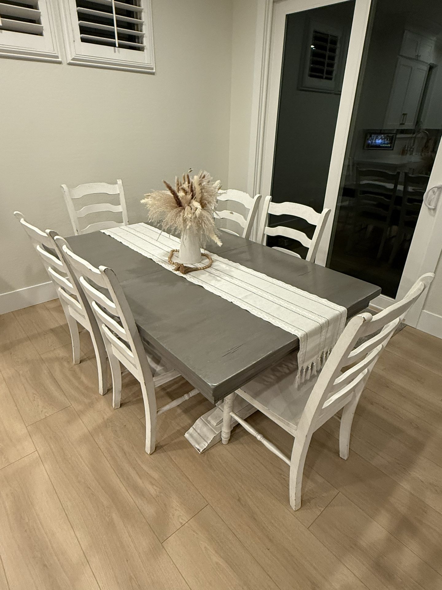 Expandable Kitchen Table, Six Seats And Bench for Sale in Gilbert, AZ ...