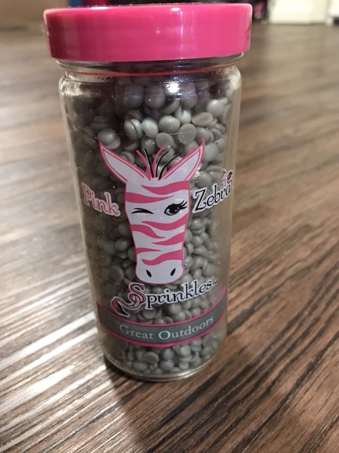 Pink Zebra Sprinkles Jar