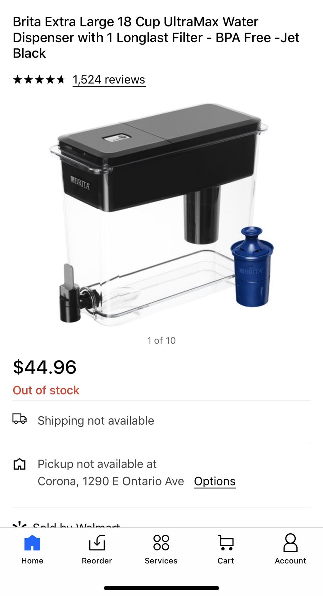 Brita Extra Large 18-Cup UltraMax Water Dispenser WITH 3 BRITA WATER ...