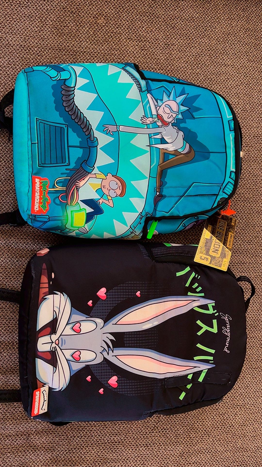Rick&Morty / Bugs Bunny SprayGround backpacks for Sale in Bakersfield ...