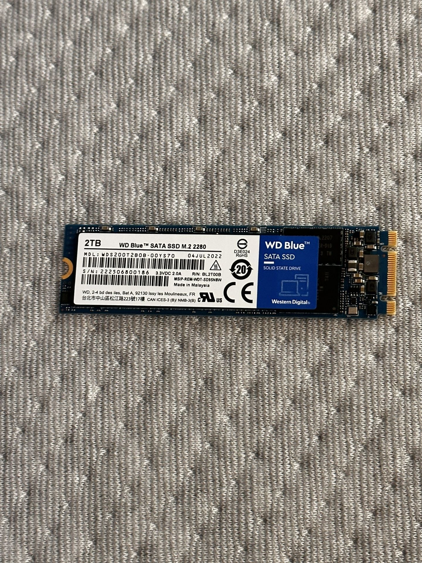 Western Digital 2TB WD Blue 3D NAND Internal PC SSD for Sale in Riverside, CA - OfferUp