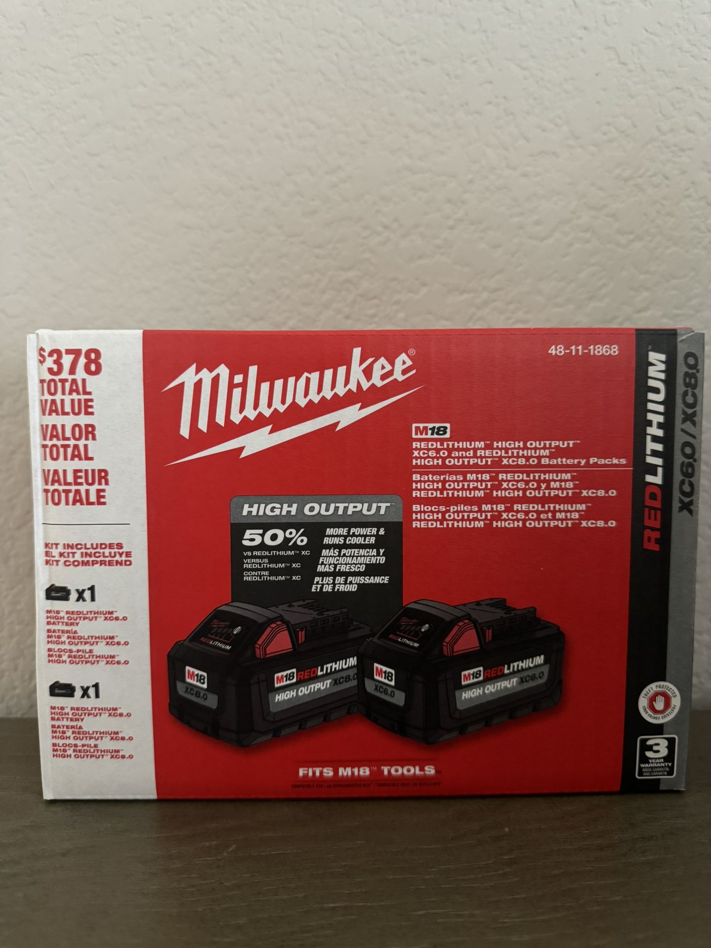 Milwaukee M18 High Output XC 8.0 w/ XC 6.0 Battery - 2pk for Sale in ...