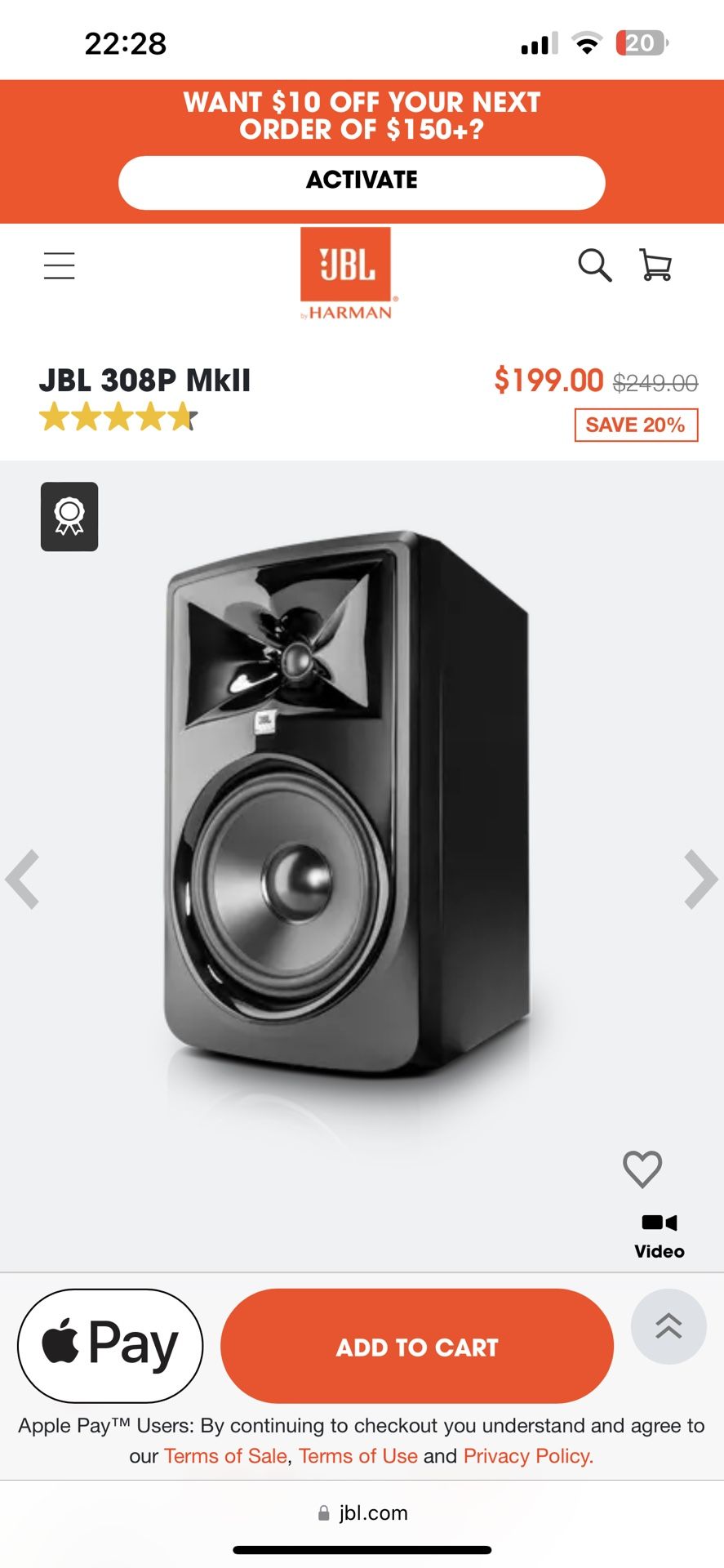 JBL 308P Mk II for Sale in Campbell, CA - OfferUp