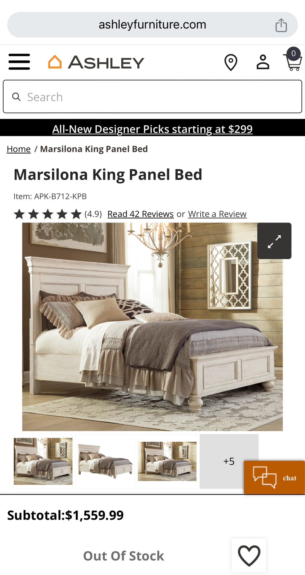 Ashley furniture marsilona bedroom set store