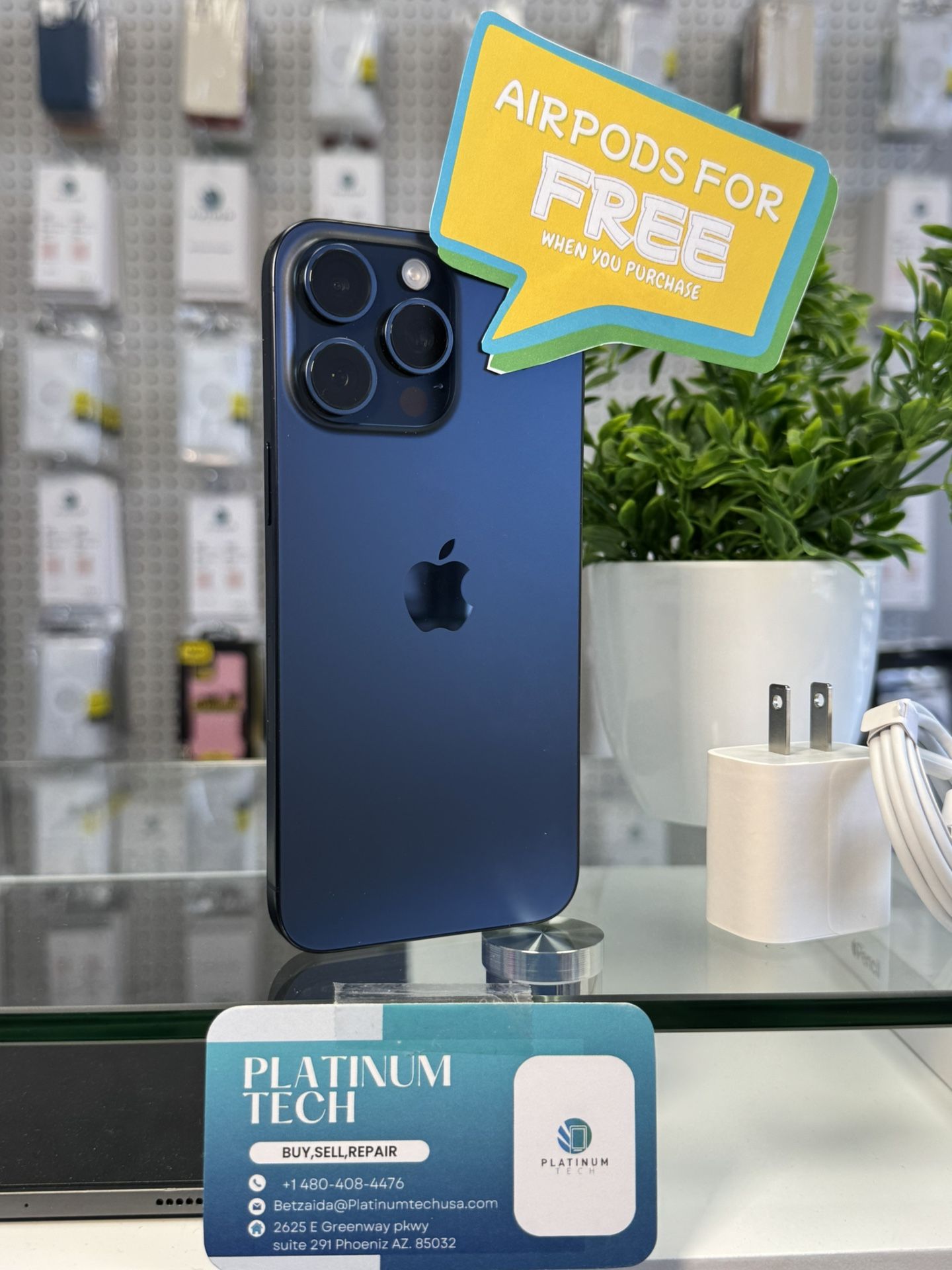 iPhone 15 Pro Max 256Gb Blue Color ATT / Cricket Only for Sale in ...