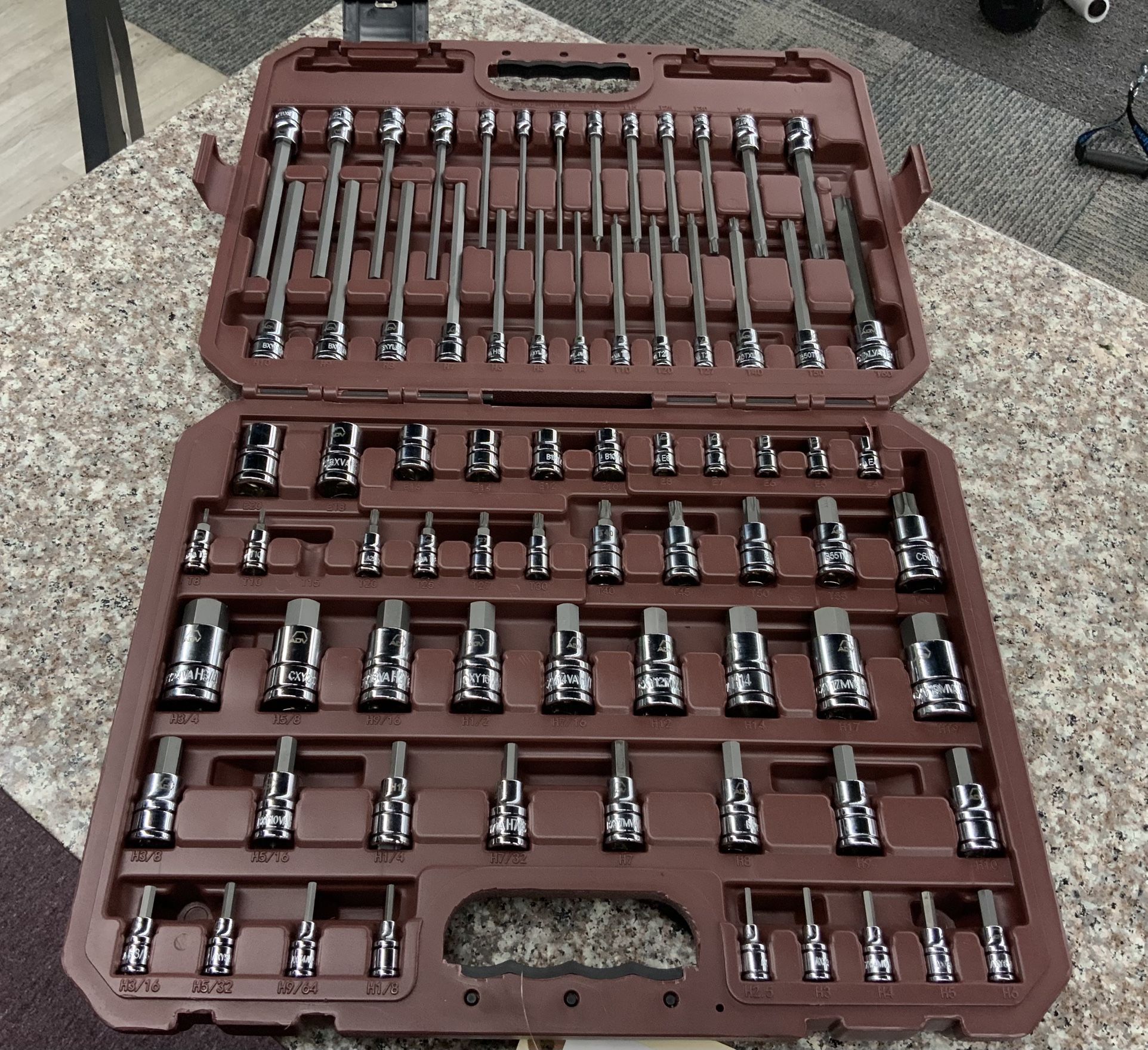 MATCO Tools 75 PIECE 1/4", 3/8", AND 1/2" DRIVE ADV MASTER HEX AND TORX ...