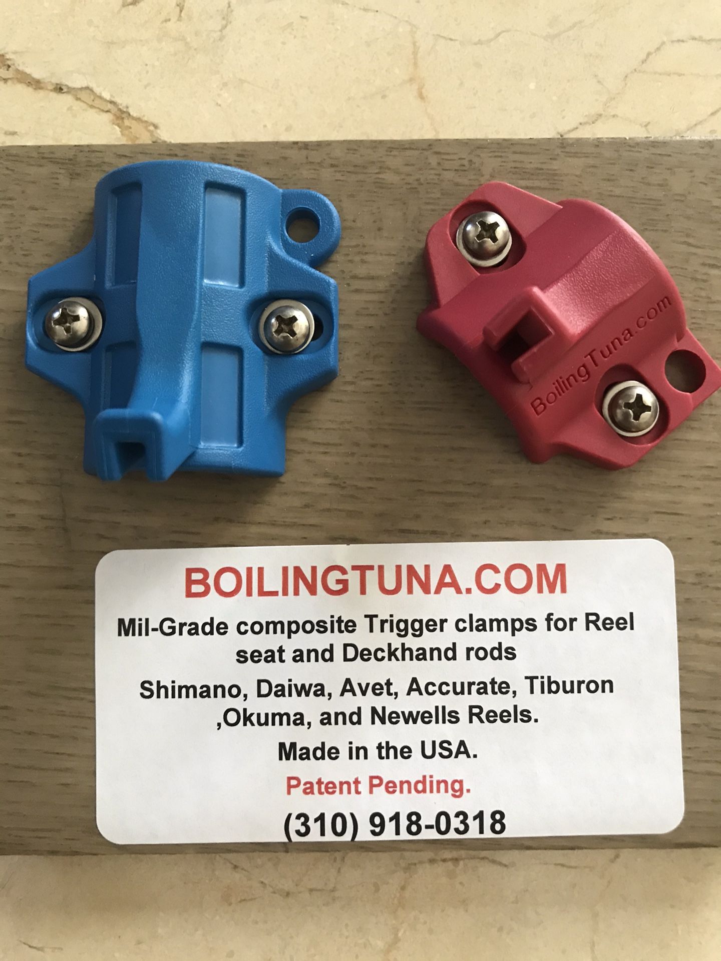 Trigger clamps Avet, shimano, daiwa, penn, accurate, reel seat ...