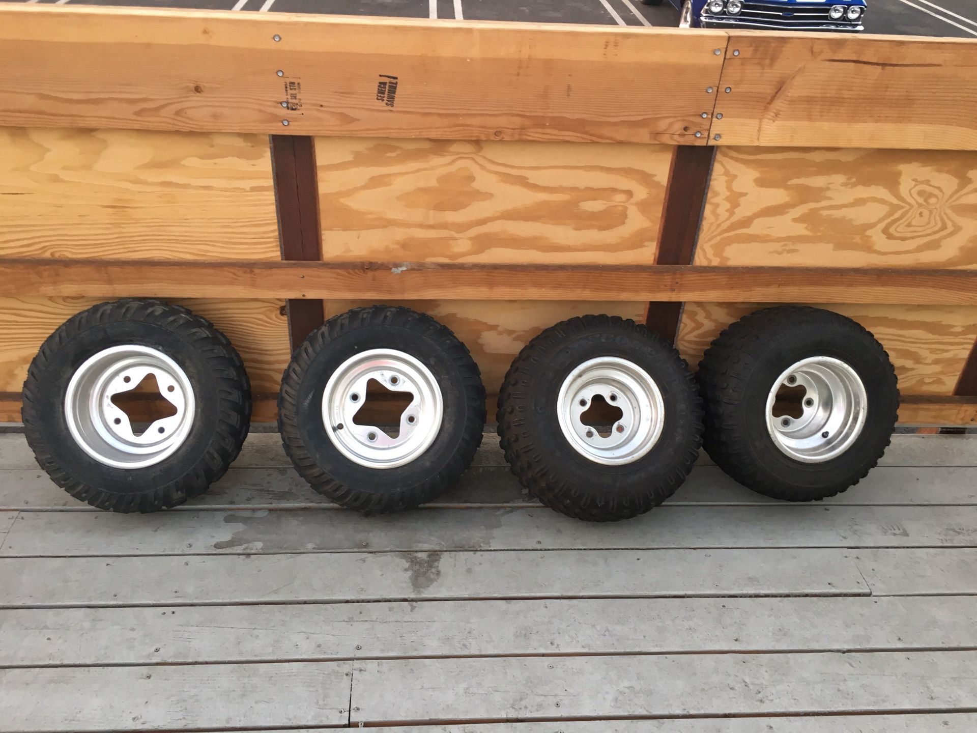 Honda or Suzuki Bolt pattern OEM Rim And Tires fits 250r, TRX 300EX ...