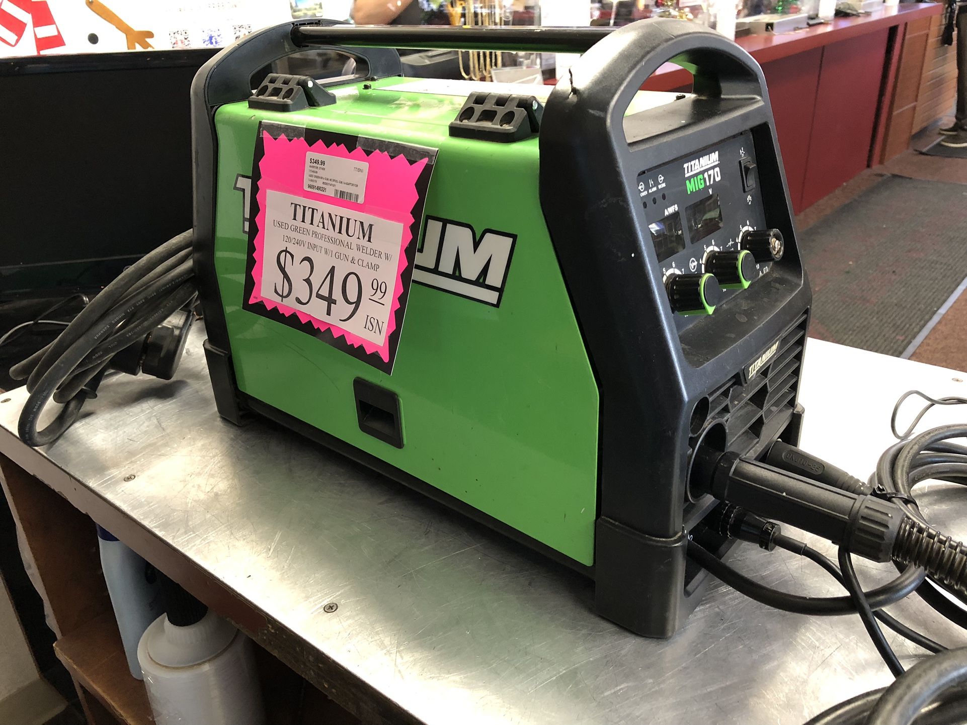 96091 Titanium Used Green Professional Welder W/ 120V/240V Input W/ 1 ...