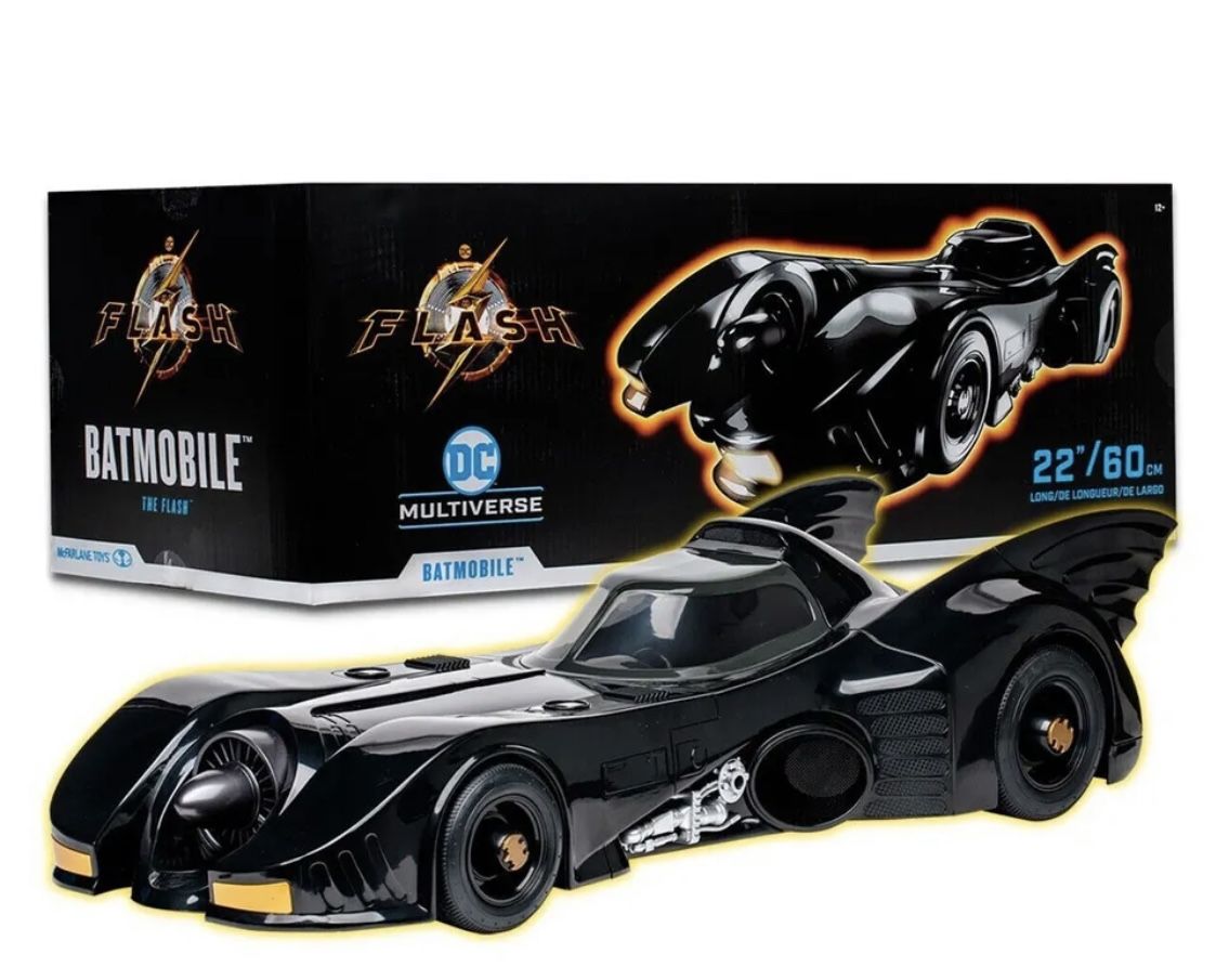 McFarlane DC Multiverse Batman (KEATON) 1989 BATMOBILE The Flash 2023 ...