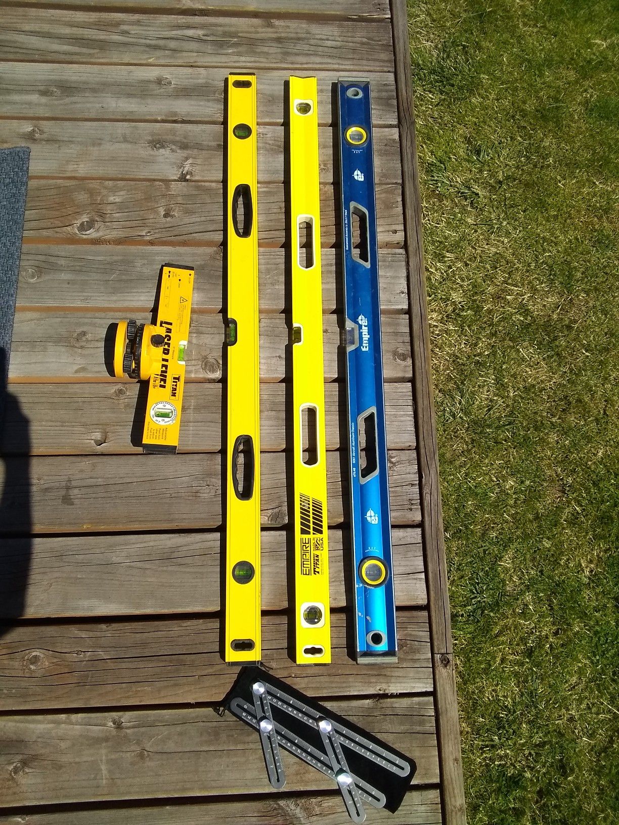 EMPIRE 4ft LEVELS + GRADE LASER LEVEL & ANGLE FINDER • EXCELLENT ...