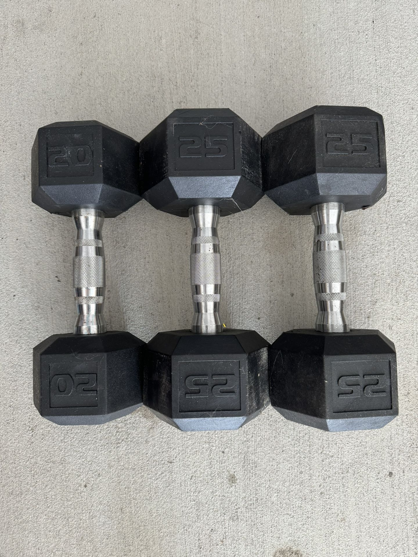 Set of Three Dumbells for Sale in San Antonio, TX - OfferUp