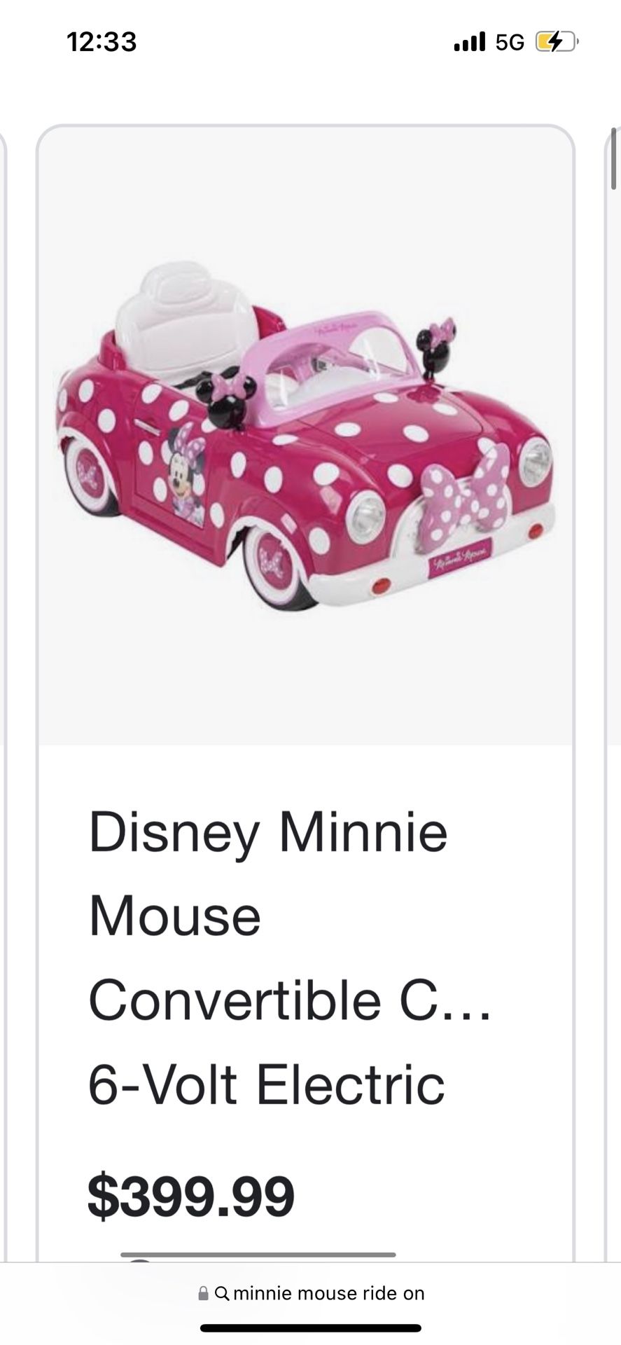 !!BRAND NEW 6V Electric Kid Ride On Car Power Wheels Disney’s Minnie ...