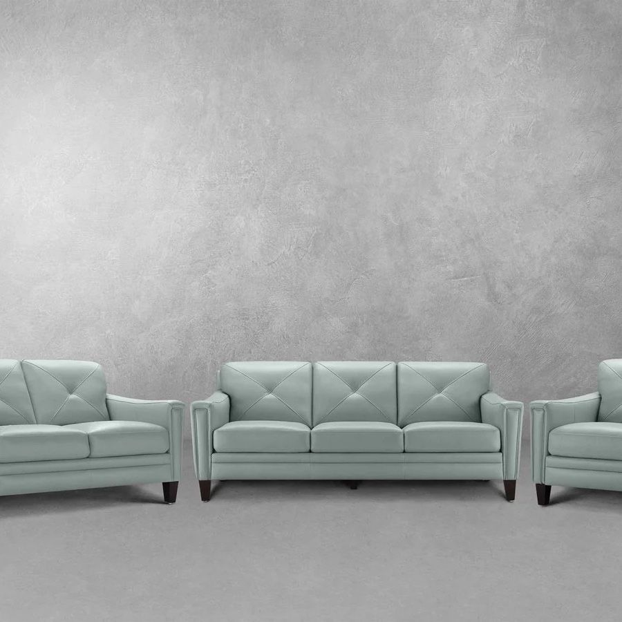 Atmore leather sofa store