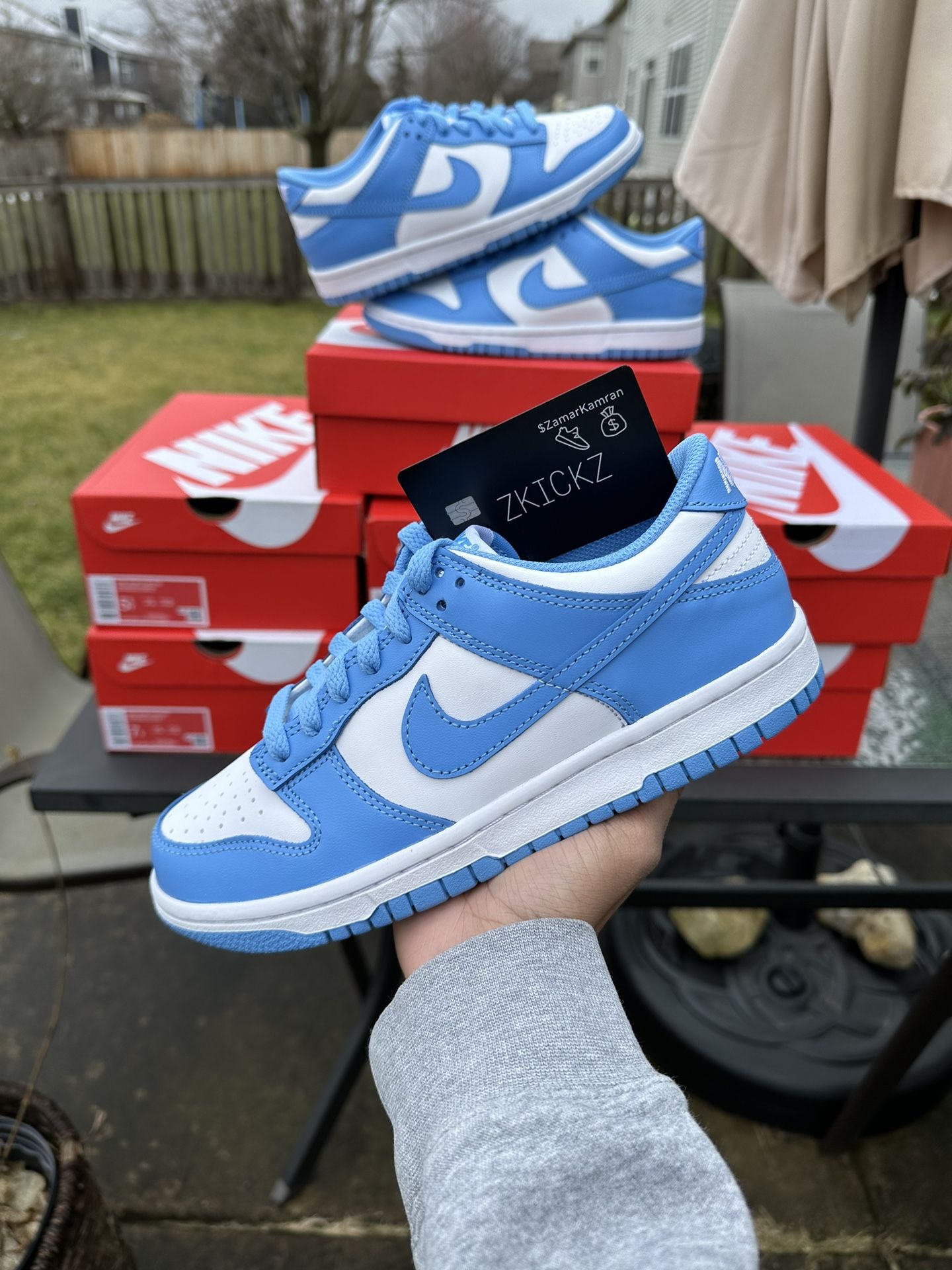 Dunk Low UNC University Blue GS 6.5y In Hand Brand New for Sale in ...