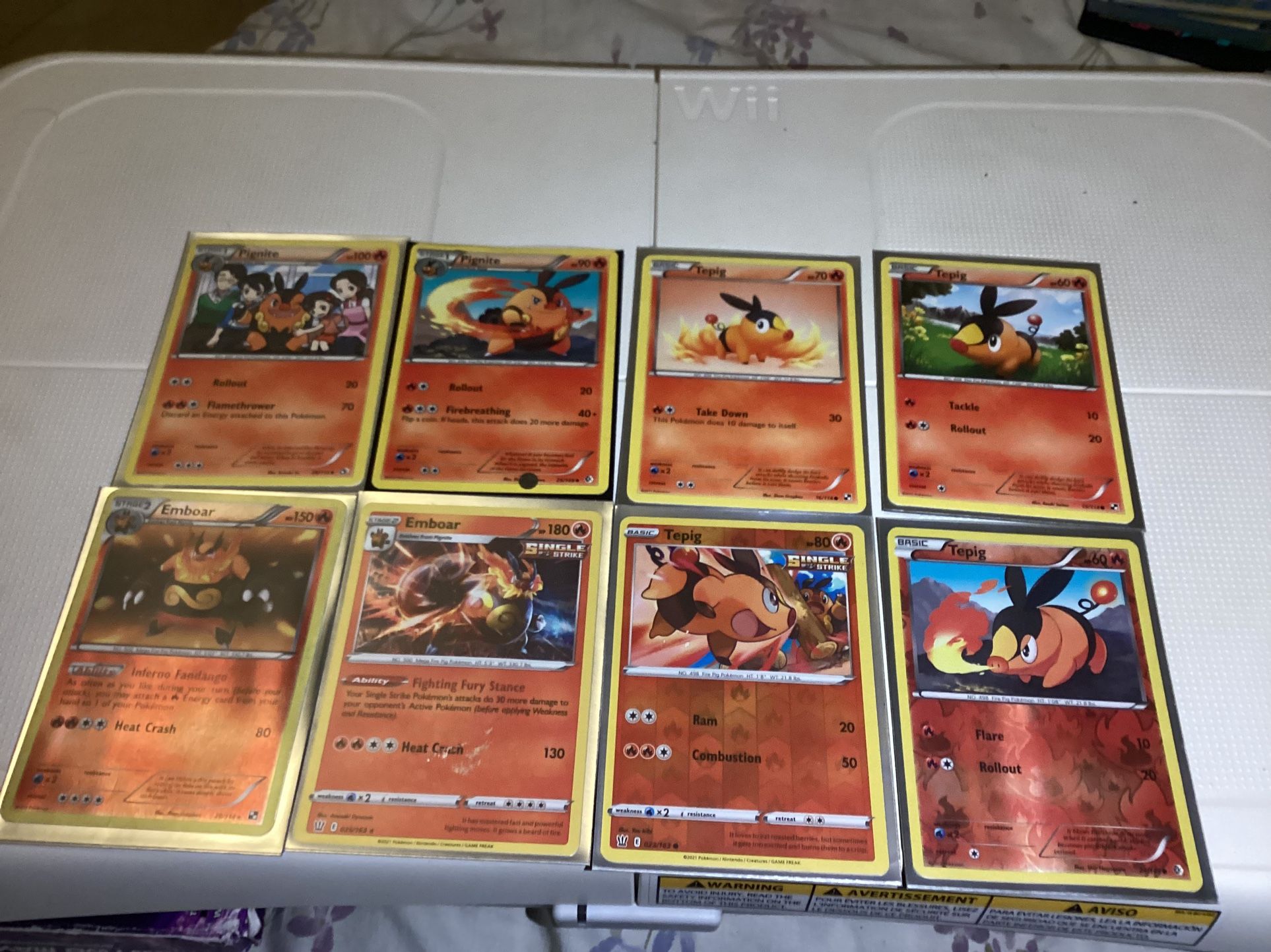 Tepig Pignite Emboar Card