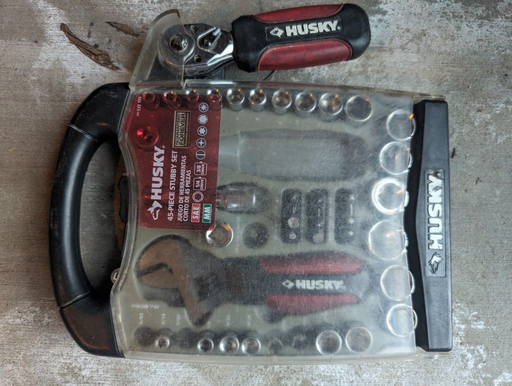 Husky 46 piece stubby combination wrench and socket set store