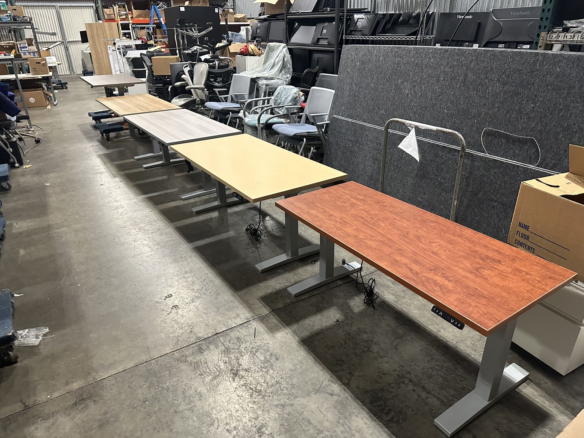 JRB Studio/ Herman Miller 60” Standing Desks! Electric Height ...