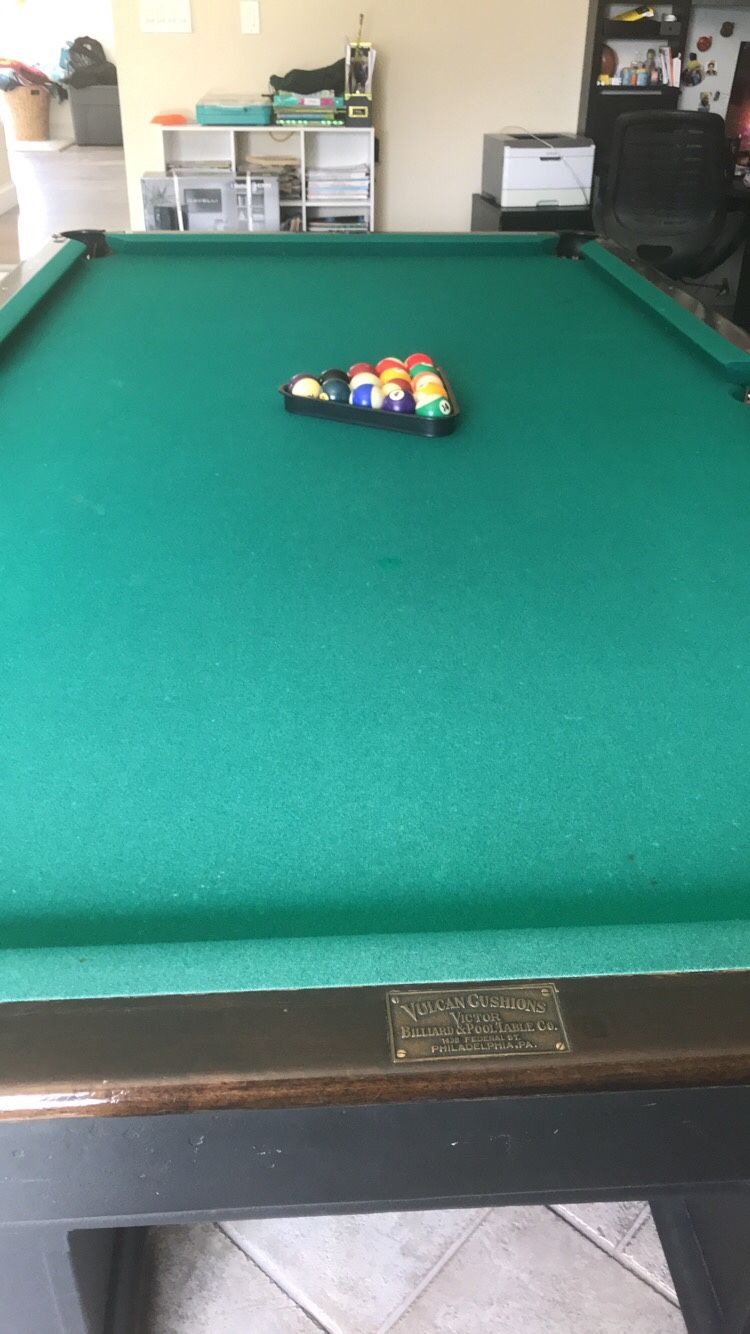 Vulcan Cushions pool table made in Philadelphia for Sale in Blackwood ...