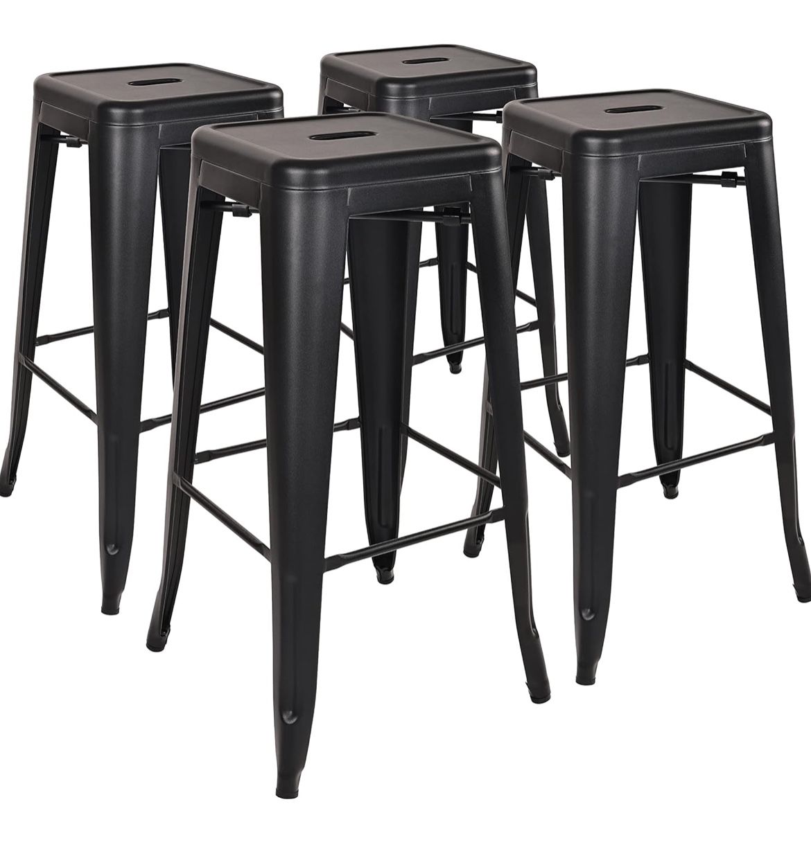 Signature 30 Inches Metal Bar Stools High Backless Stools Indoor ...