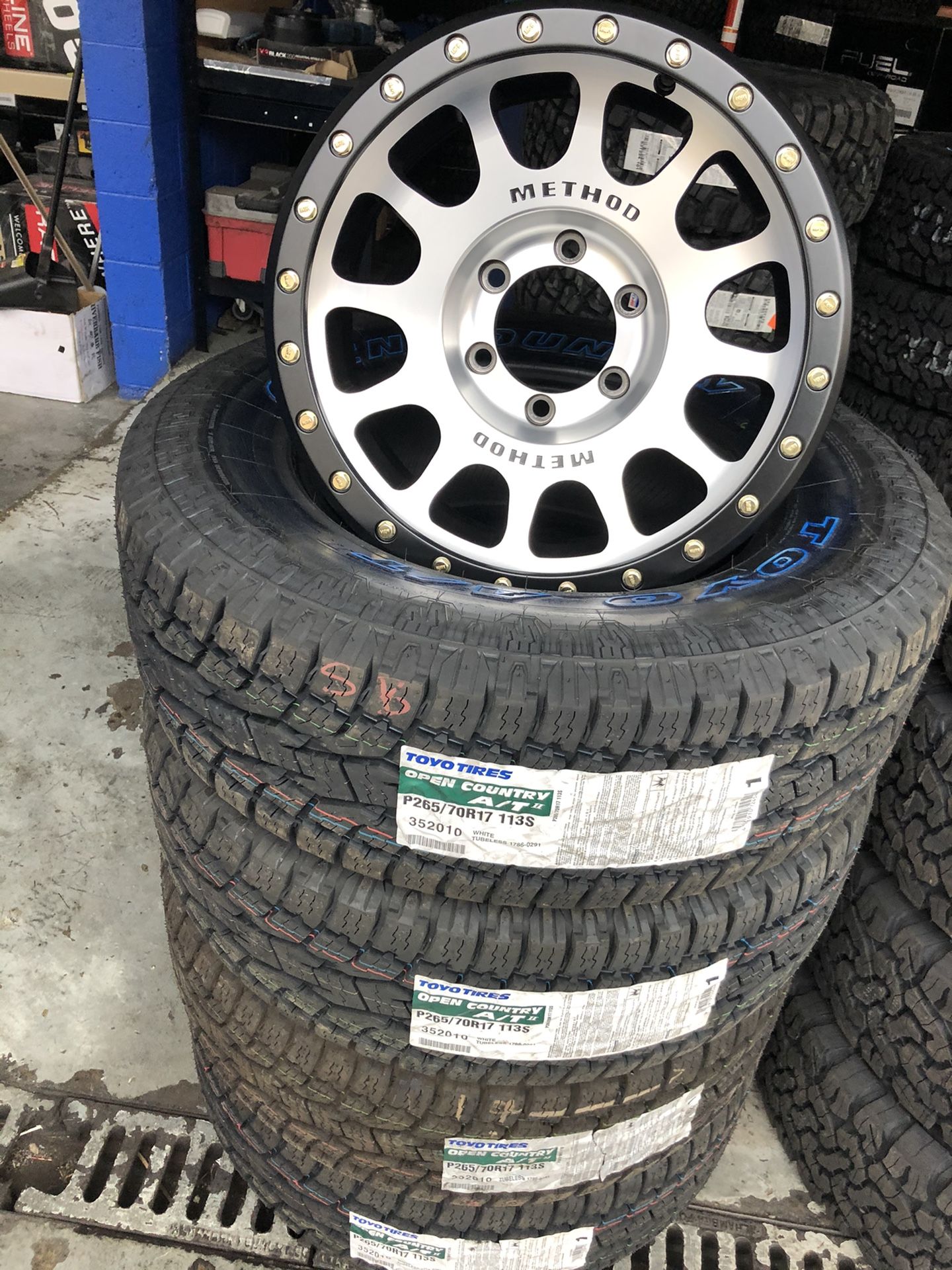 Method nv 305 wheels with toyo open country 265/70/17 Tacoma 4runner ...