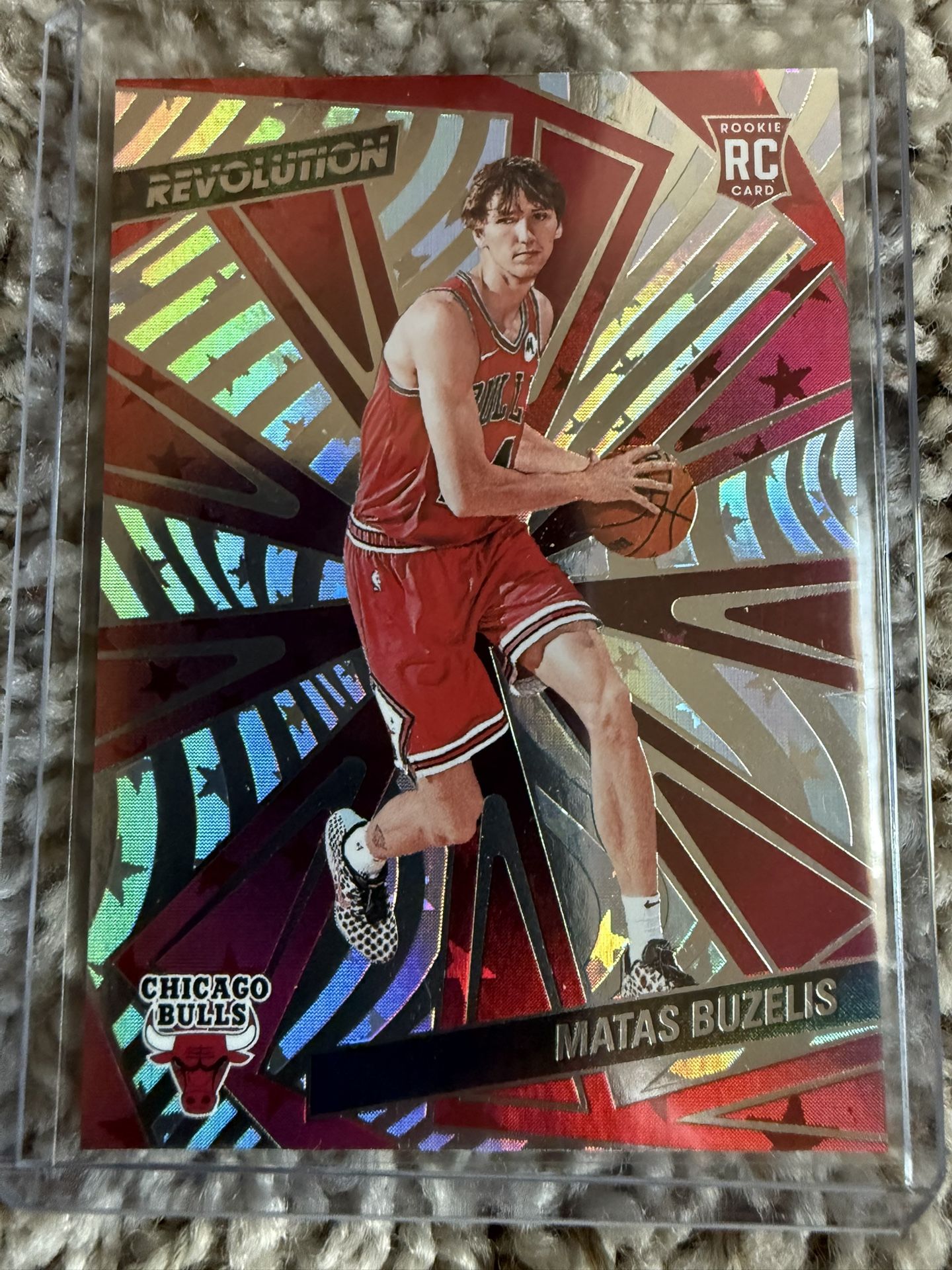 Matas Buzelis Chicago Bulls Rookie Card [Astro] #129 2024 Panini ...