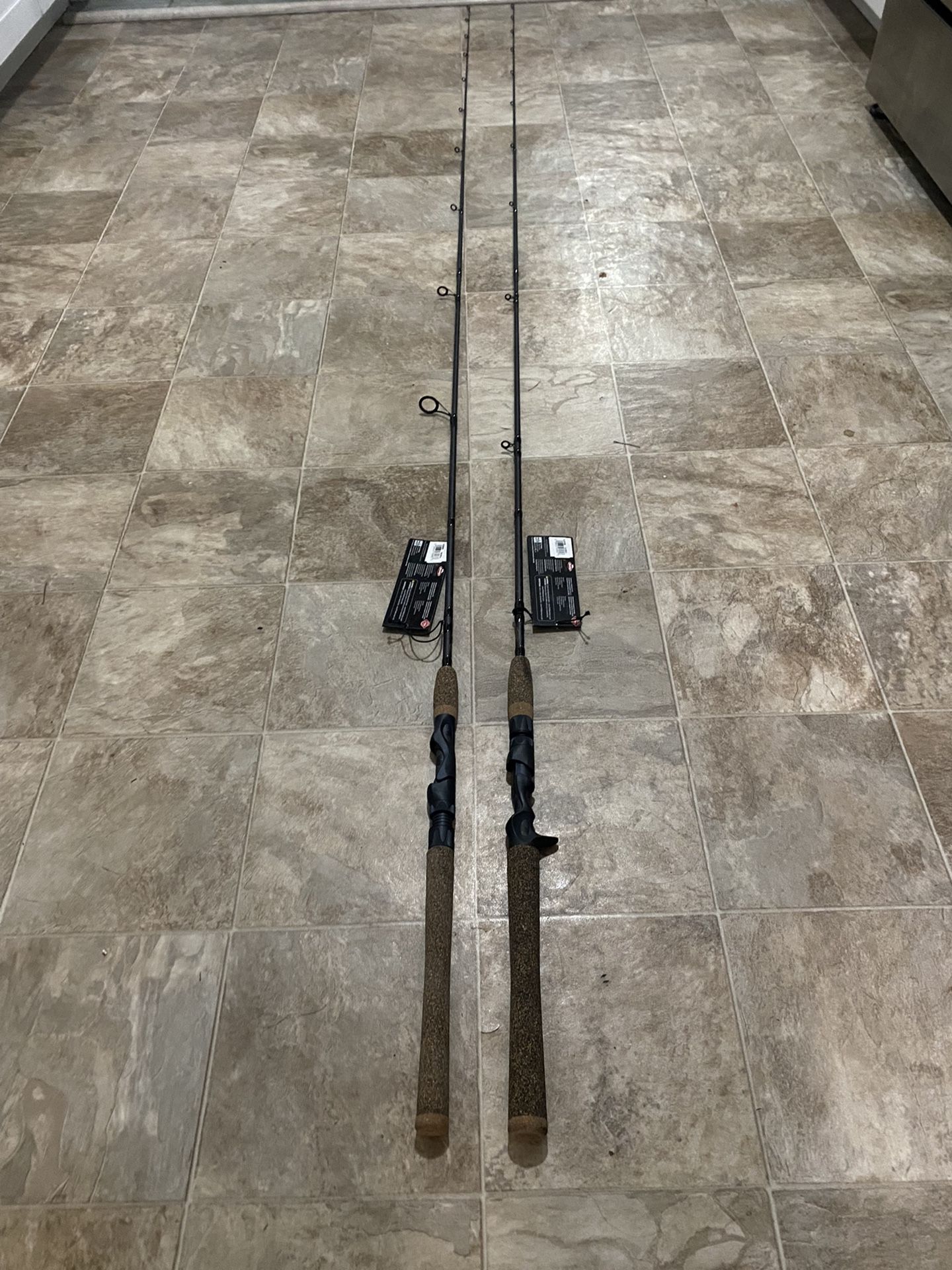 2 Fishing Rods 8’ Both Spinning And Baitcast Matching for Sale in ...