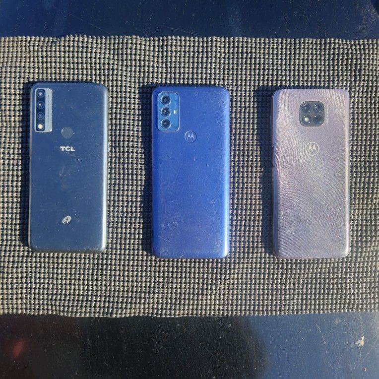 Two Motorola Phones And One TCL Phone for Sale in San Leandro, CA - OfferUp
