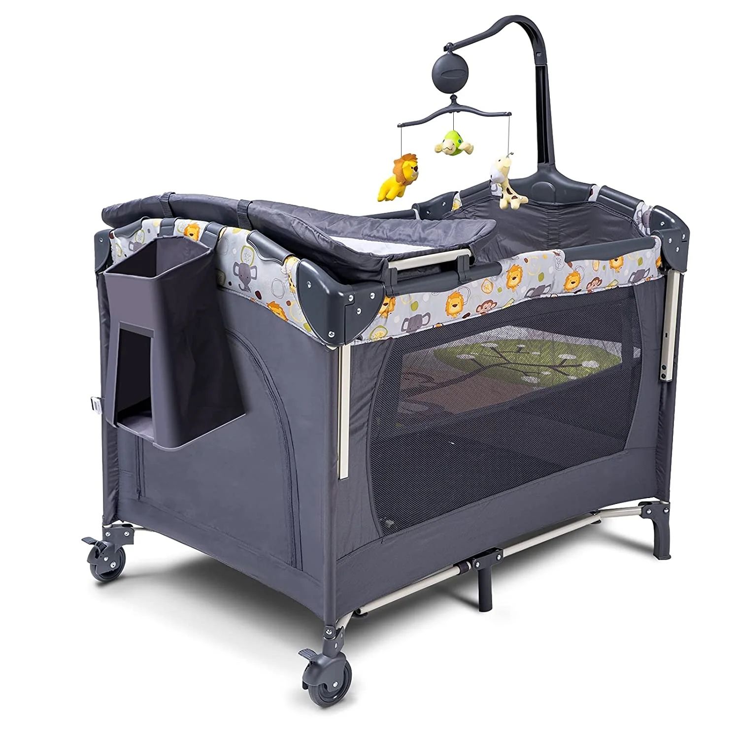 5 in 1 Baby Bedside Sleeper, Baby Bassinet, Bedside Cribs with Toys ...