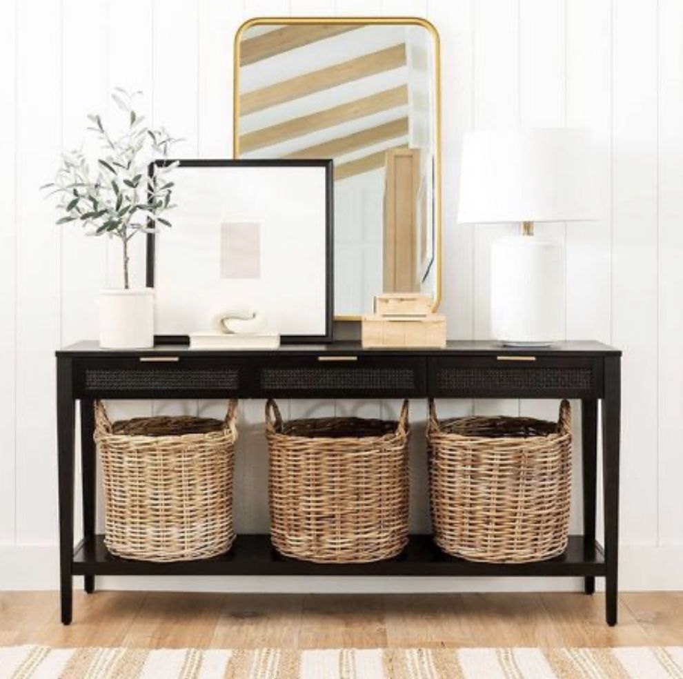 East Bluff Woven Drawer Console Table - Threshold designed with Studio ...