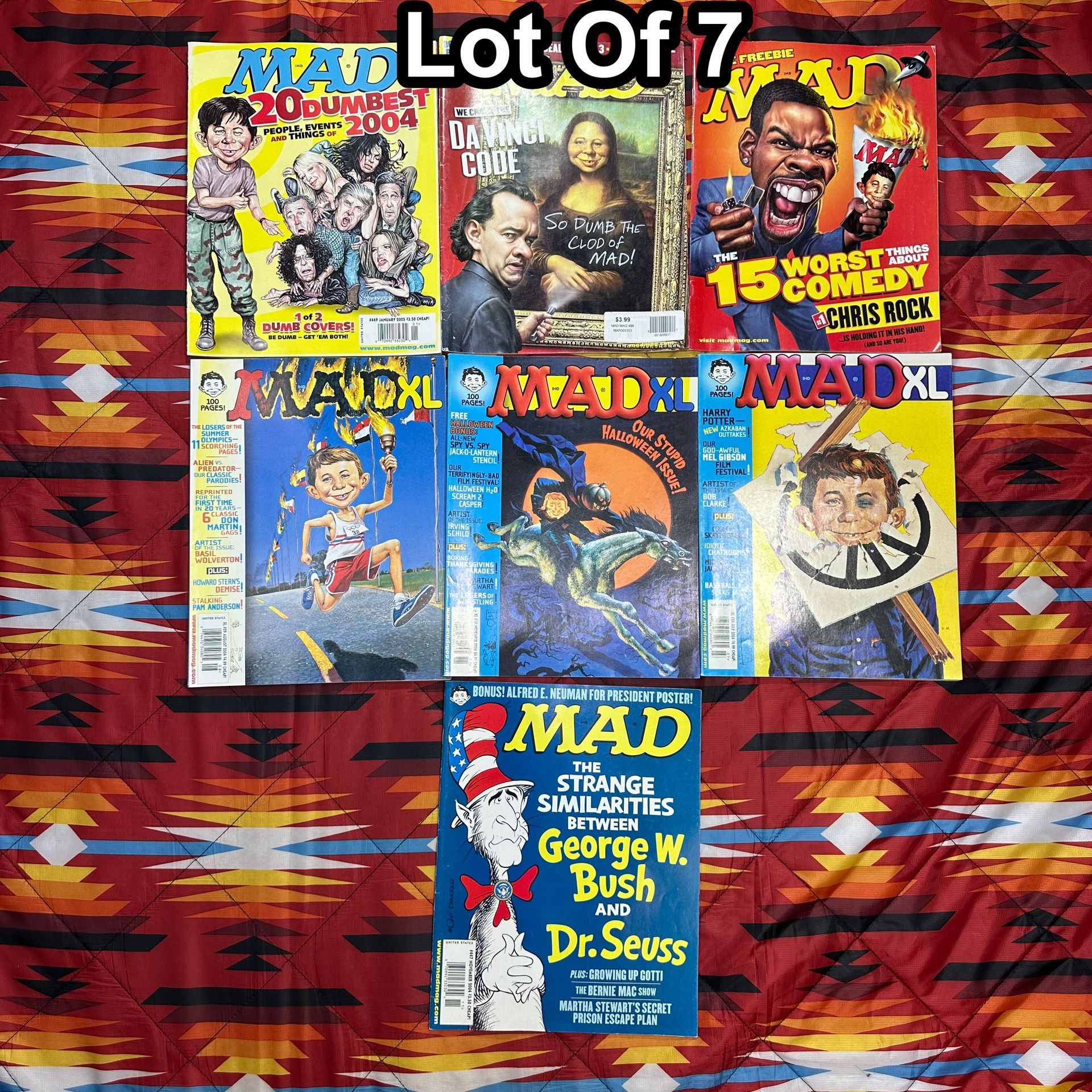 Vintage Y2K MAD Magazine & MAD XL Lot Of 7 Vintage Issues 2004 & 2005 ...