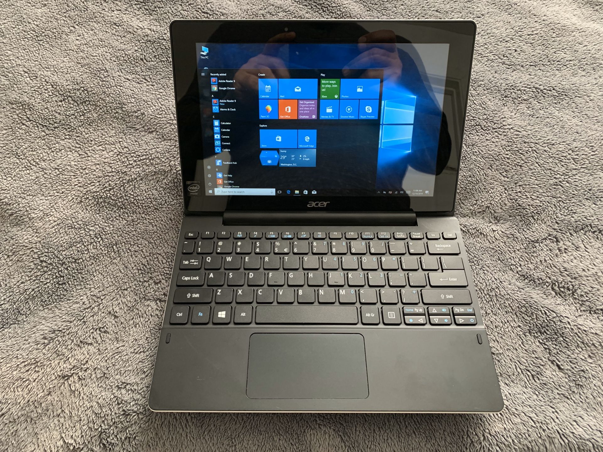 10 inch tablet/laptop acer windows 10 touch screen white color for Sale ...