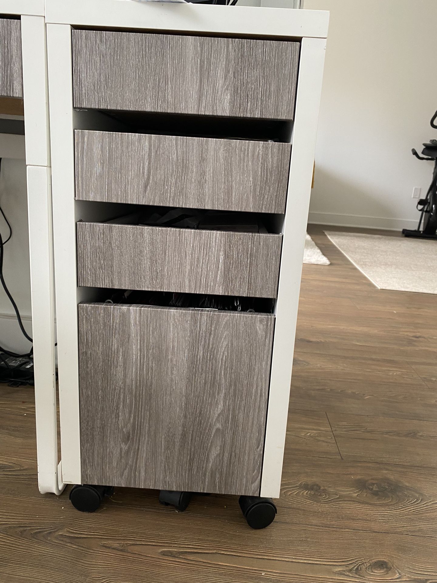 IKEA Computer desk And IKEA drawer unit/drop file storage. for Sale in ...