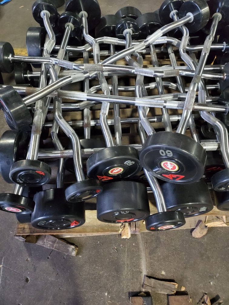 American Barbell GP Fixed Straight or Curl Bar Sets from 20lbs - 110lbs ...
