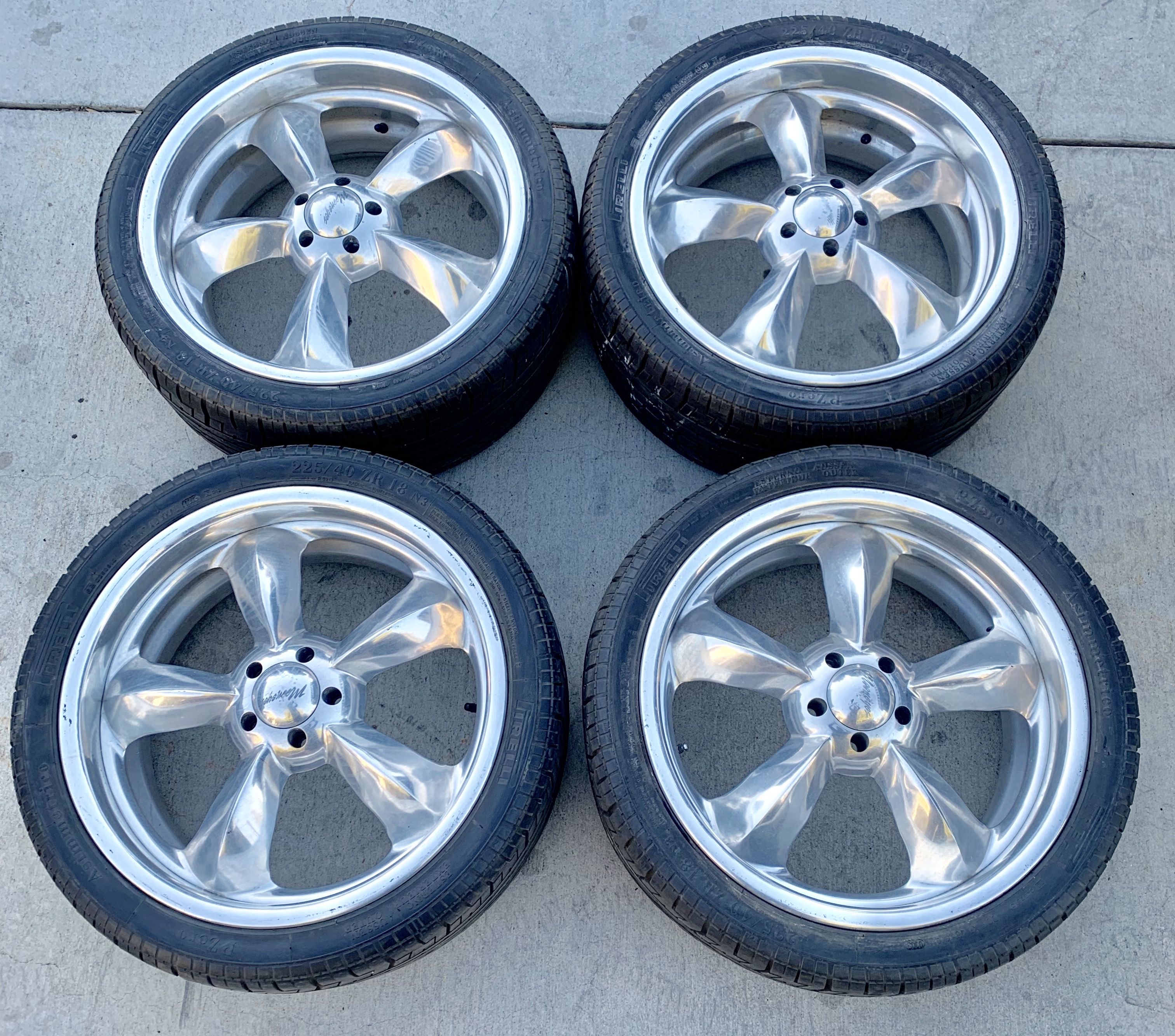 Vintage 18” Moon eyes Racing Alloy Rims 5X100 for Sale in San Fernando ...