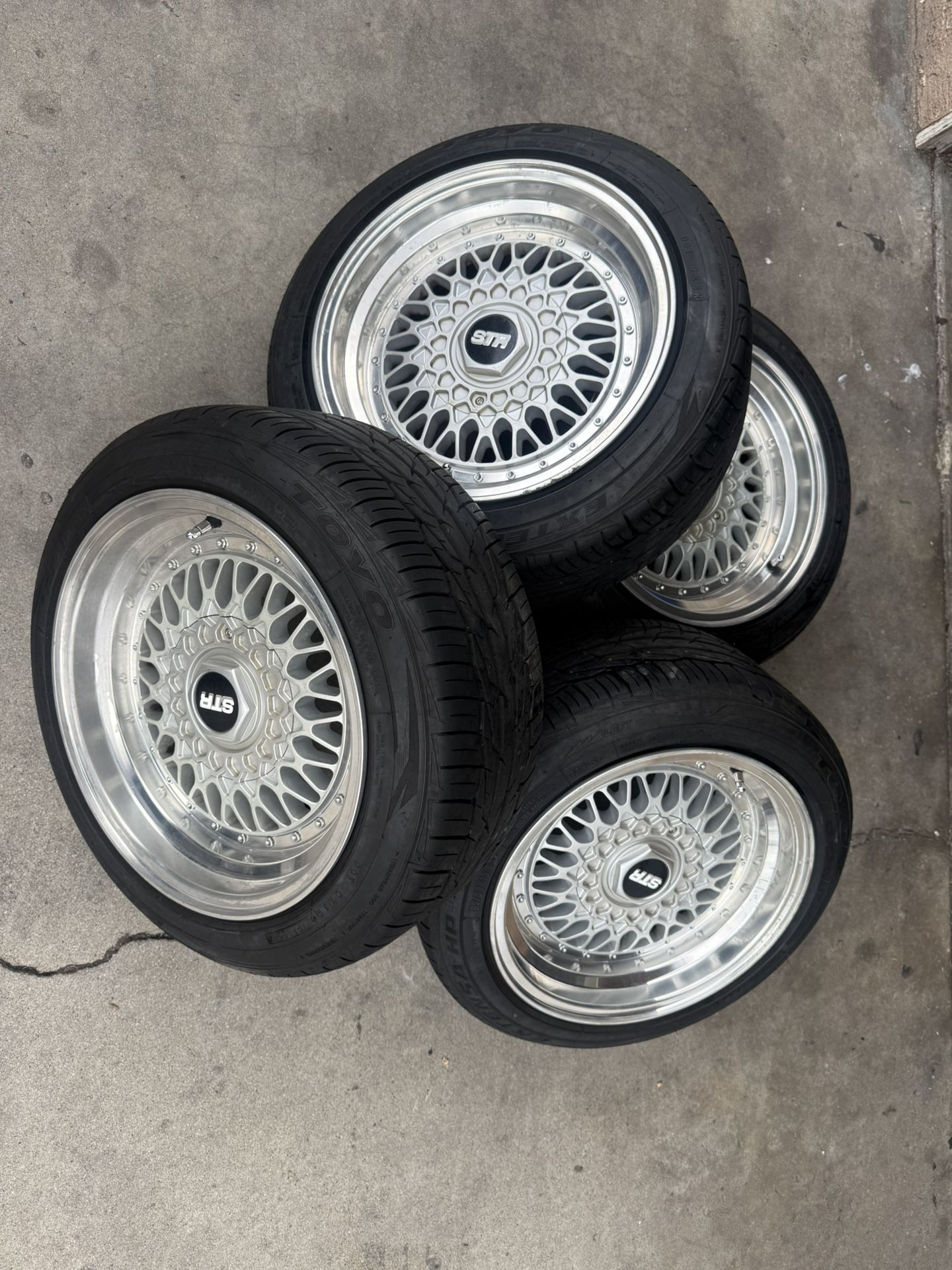 STR RIMS 15x8 4x100 /4x11.3 WHEELS Toyo tires for Sale in Los Angeles ...