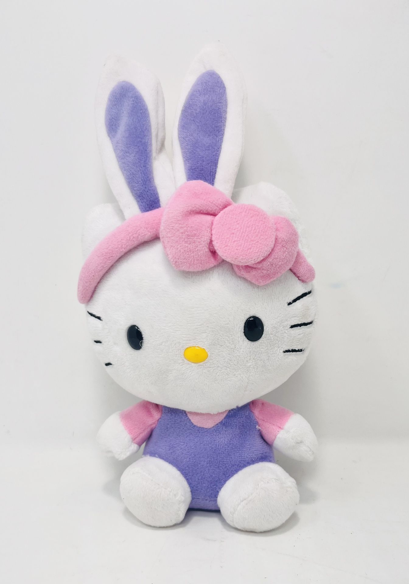 TY Sanrio Hello Kitty Rabbit Ears Plush 9" Easter Bunny Animal Purple ...