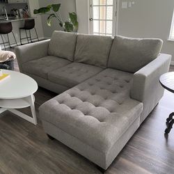 Right facing trudeau sectional sofa with storage store