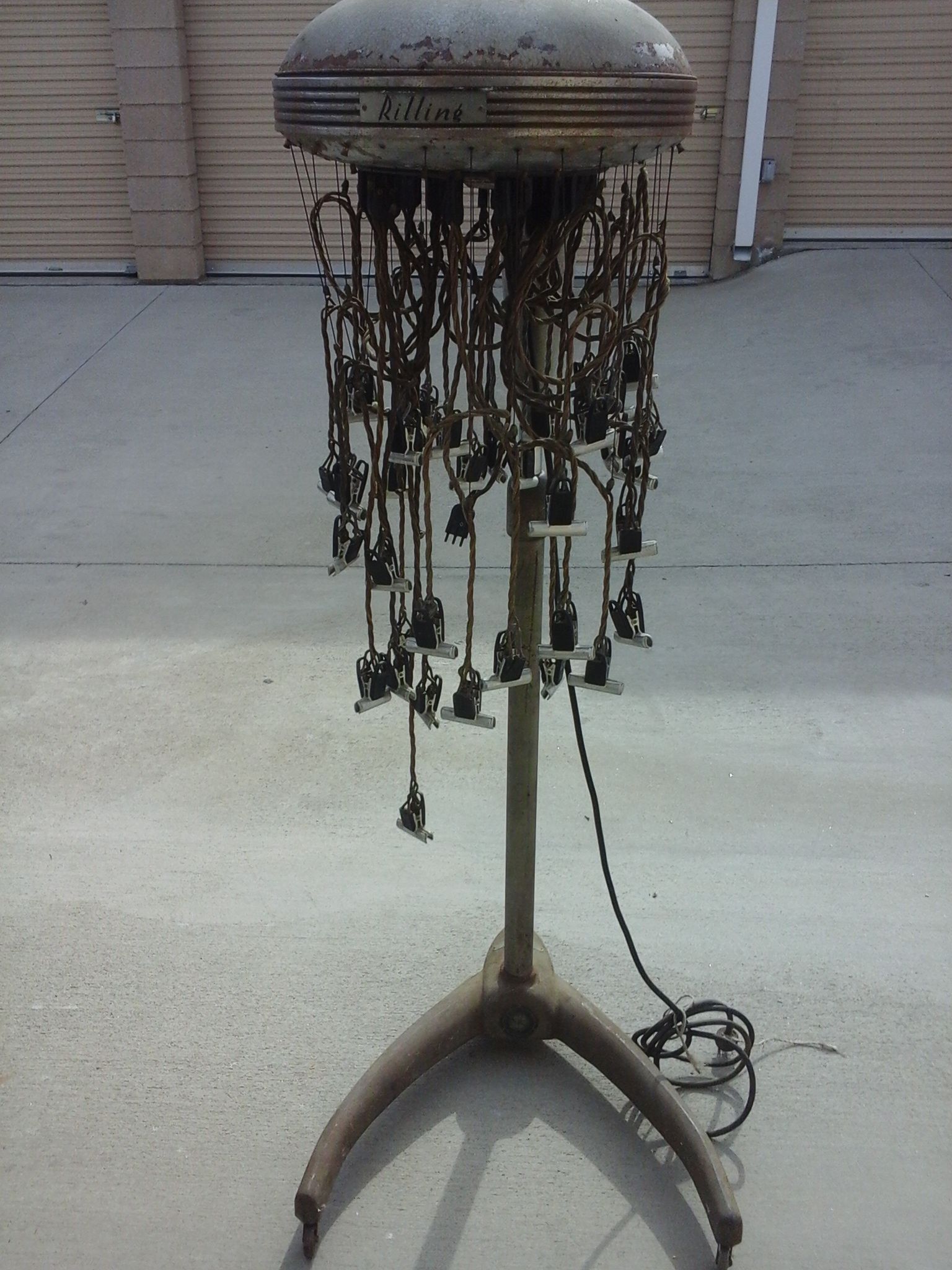 Antique hair dressers perm machine Rilling permanent wave machine made ...